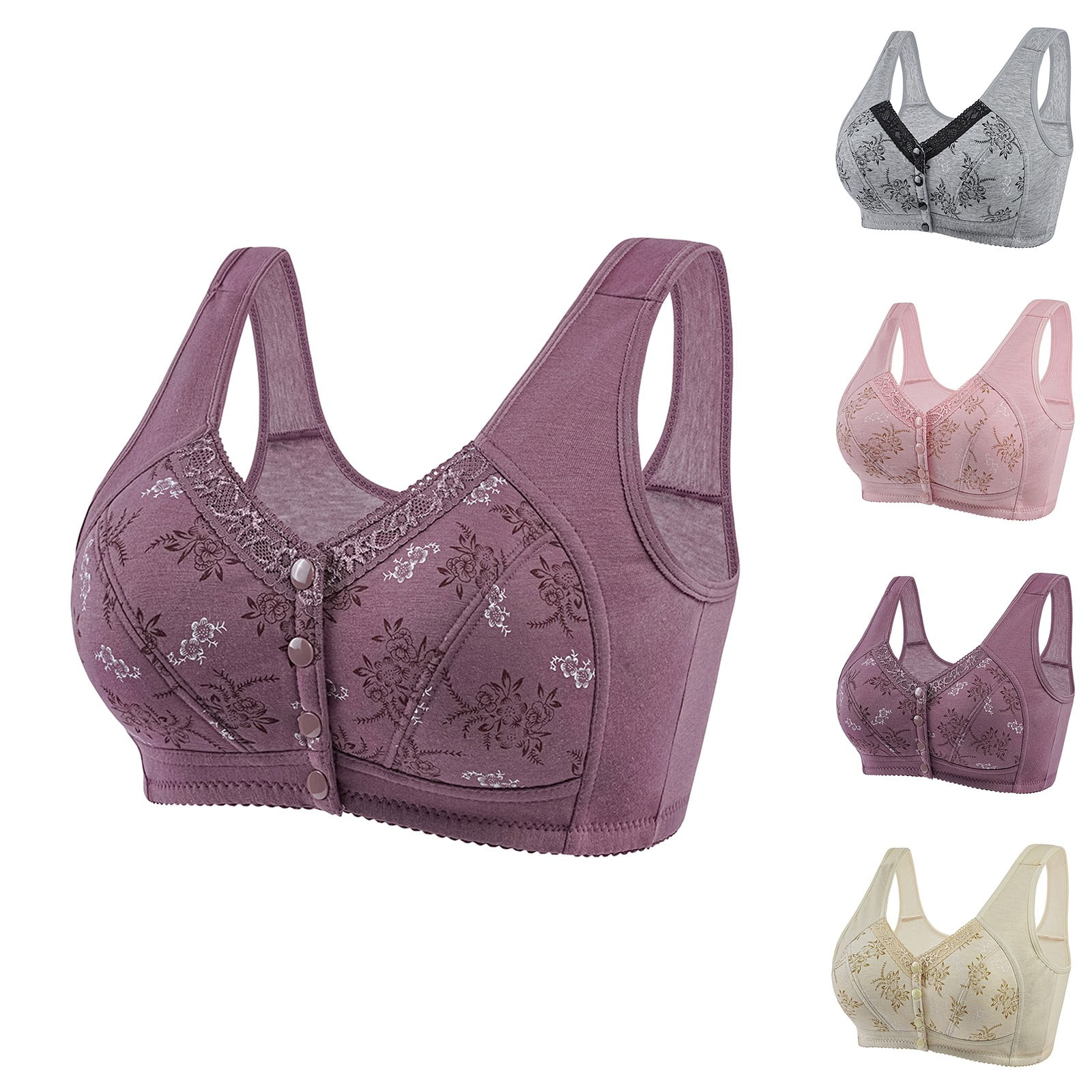 Daisy Bras, 2025 Upgrade Front Closure Bra Cotton Bra Daisy Bras for ...