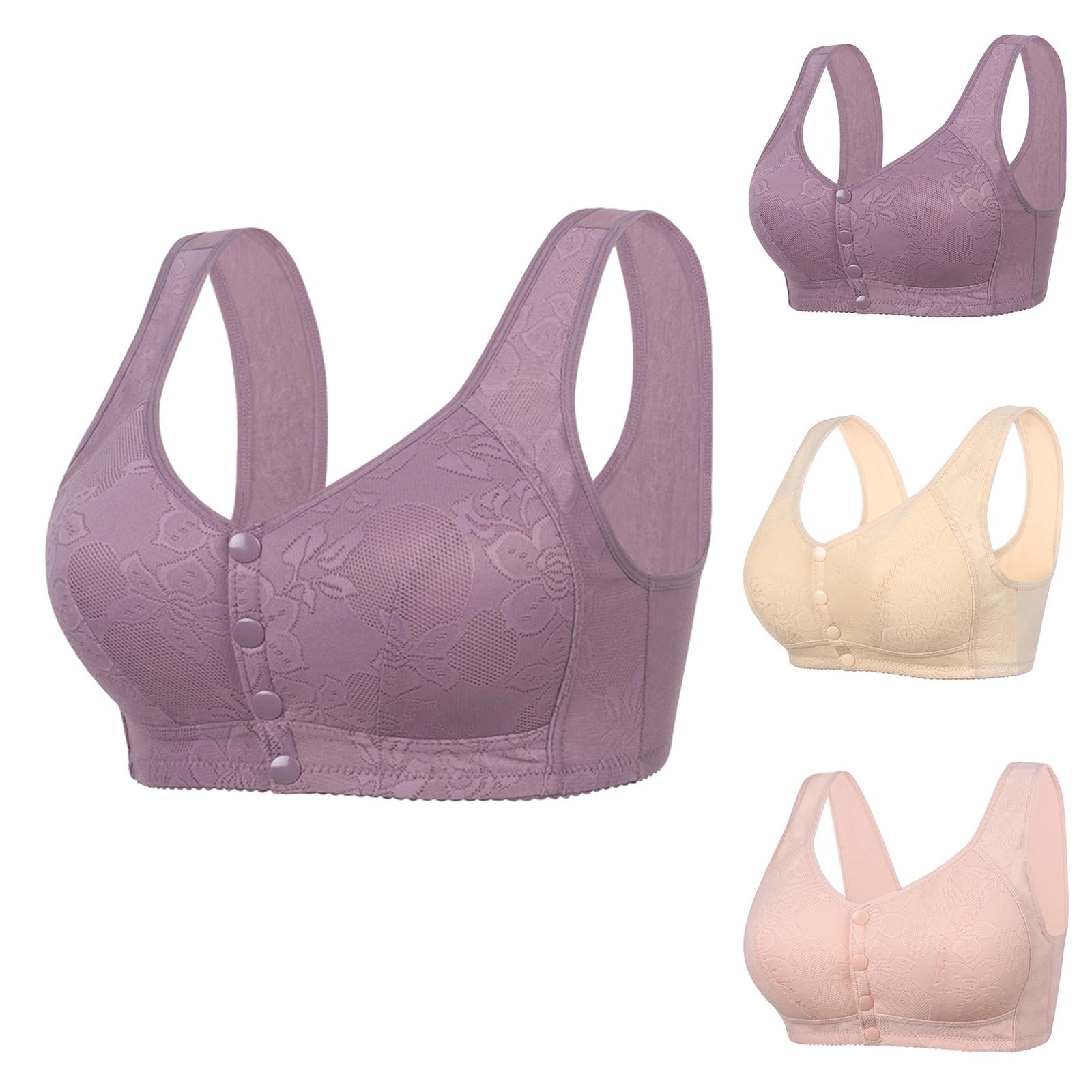 Daisy Bras, 2025 Upgrade Front Closure Bra Cotton Bra Daisy Bras for ...