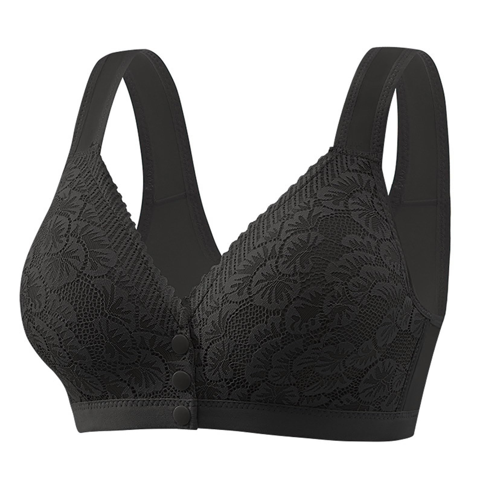 Daisy Bras for Older Women Breathable Front Closure Full Support Bra ...