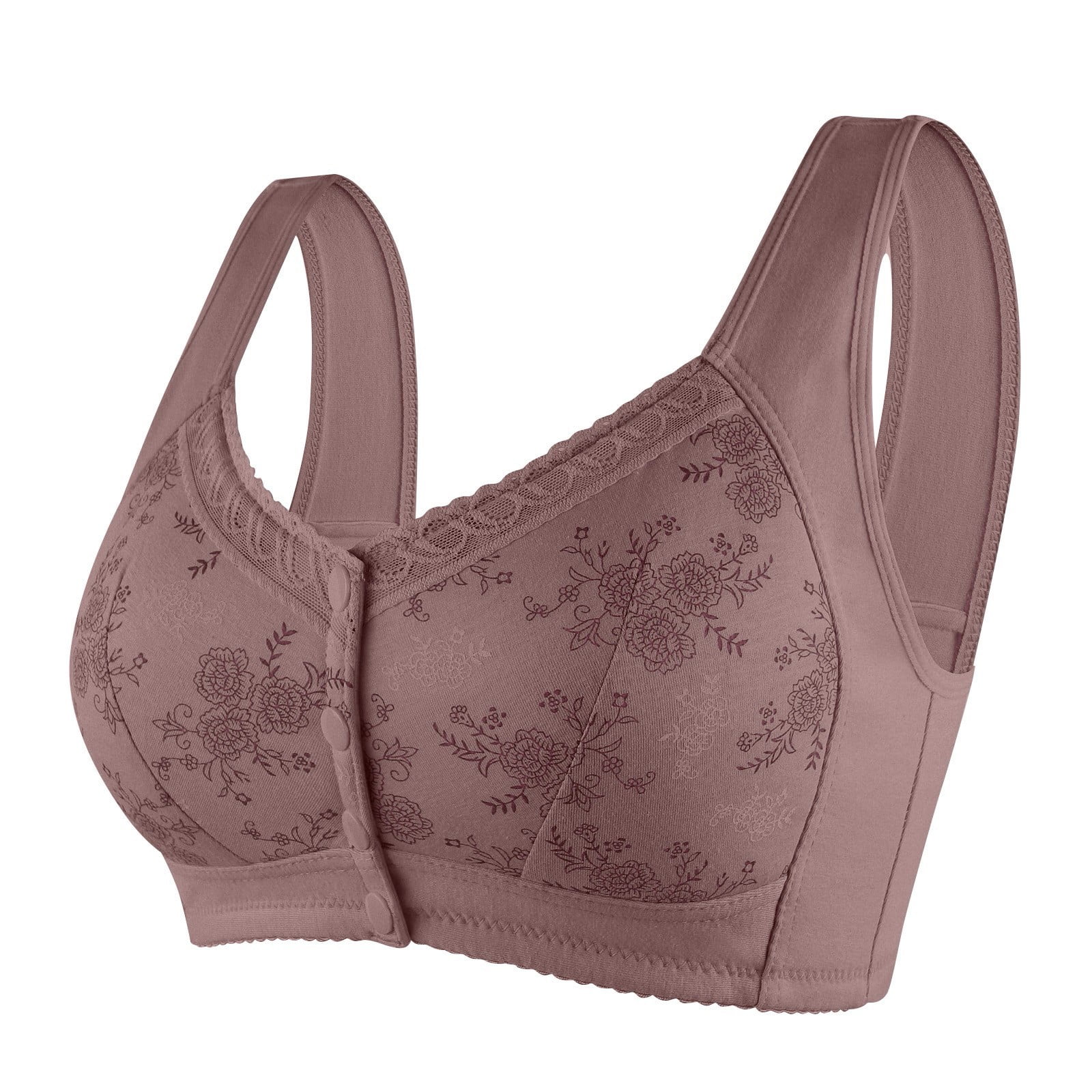 Daisy Bras for Older Women - Front Button, Convenient Snap, Everyday ...