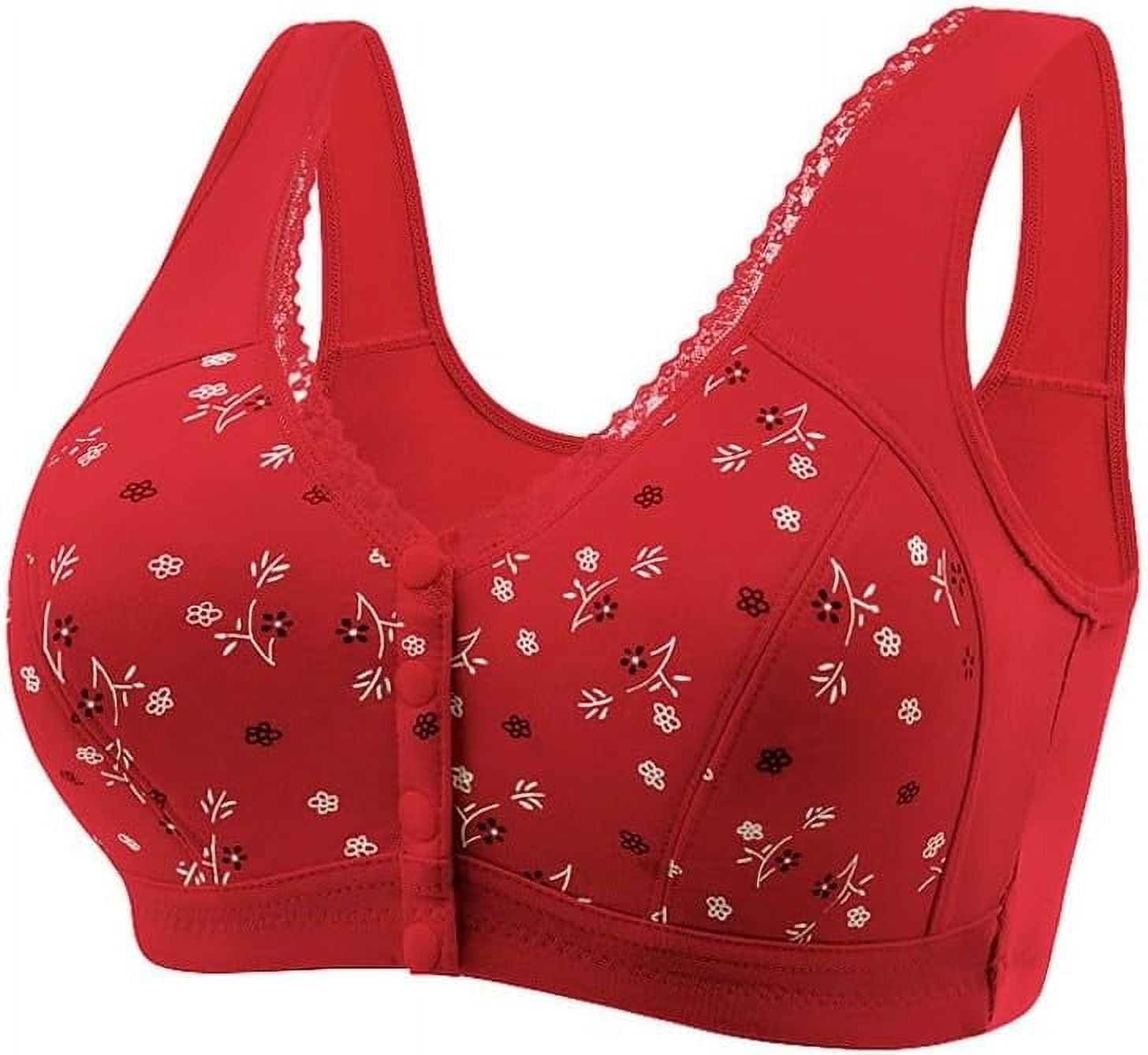 Daisy Bras for Older Women Front Closure Push up Bra No Underwire Full ...