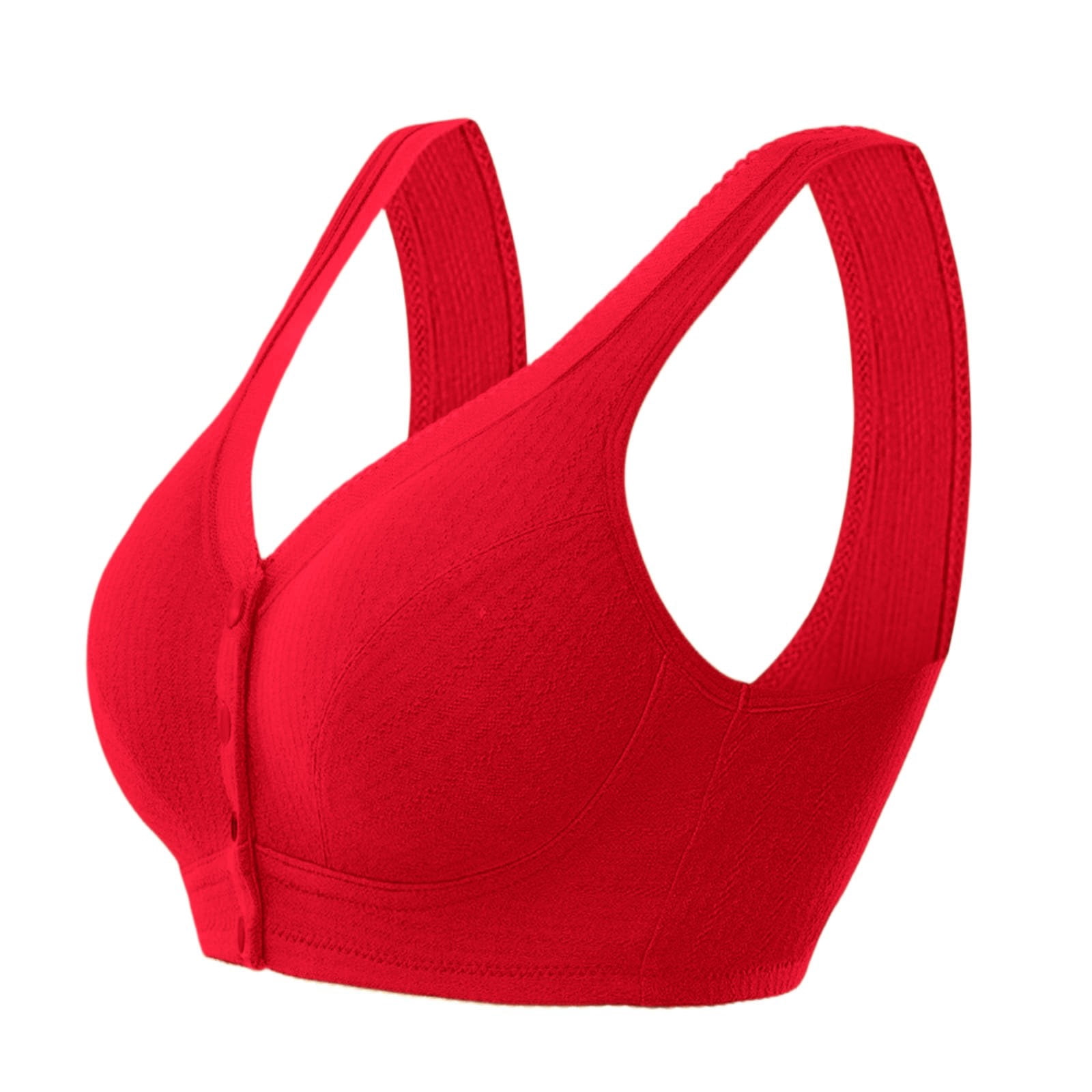 Daisy Bras for Older Women, Front Closure Wireless Push Up Bra, No ...