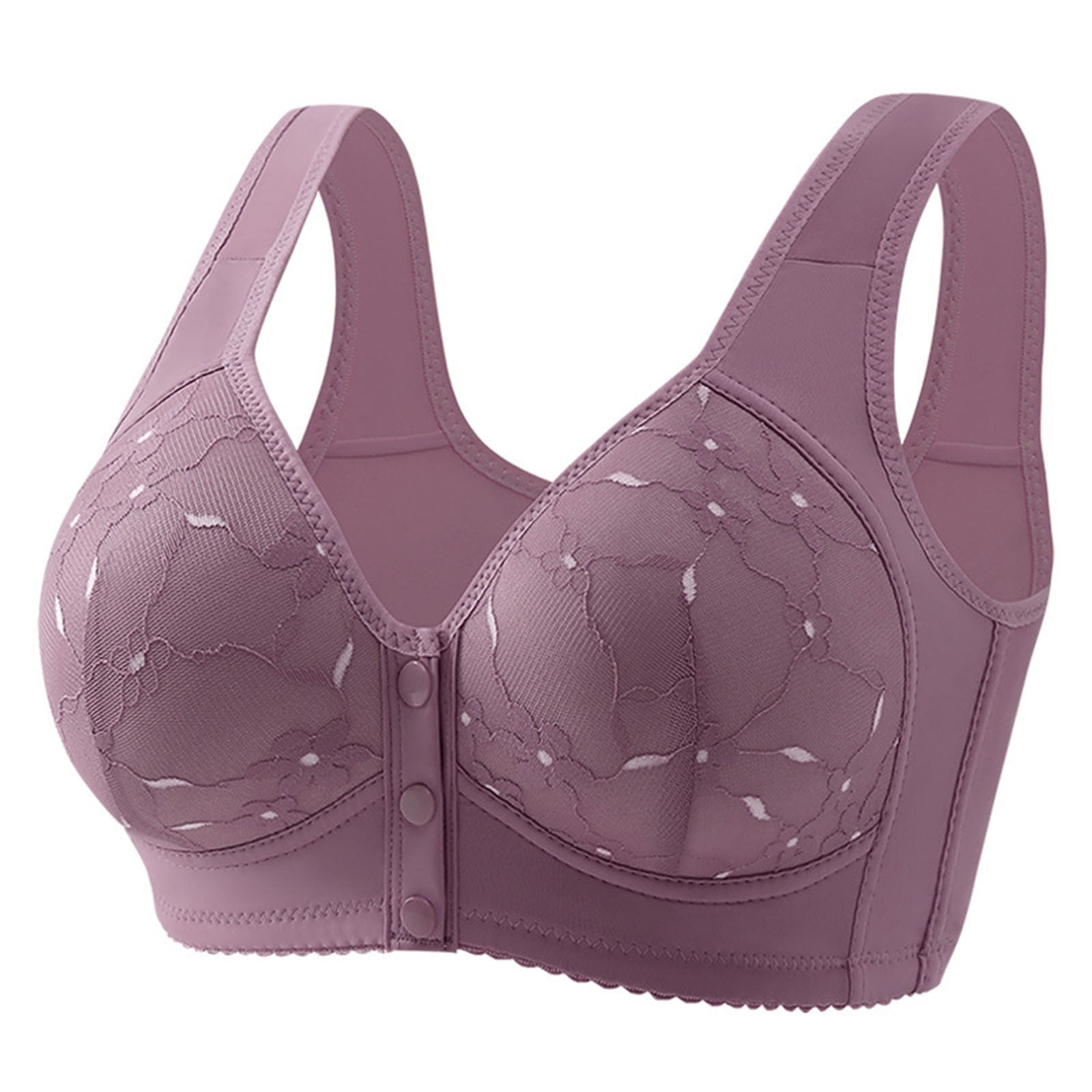 Daisy Bras for Older Women Front Closure Wireless Push Up Bras Everyday ...