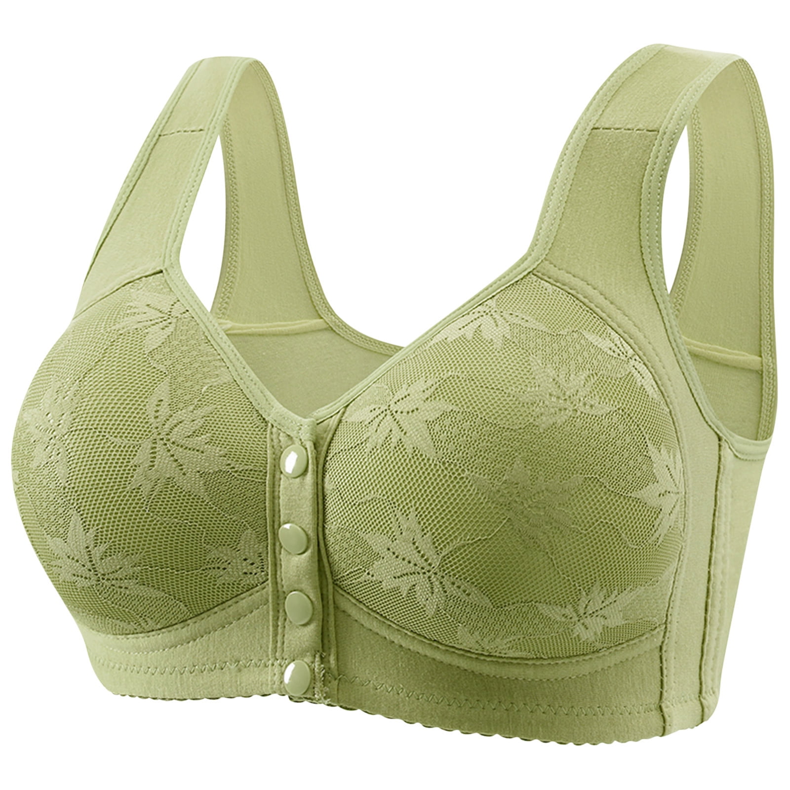 Daisy Bras for Older Women Plus Size Front Closure Push up Bra No ...