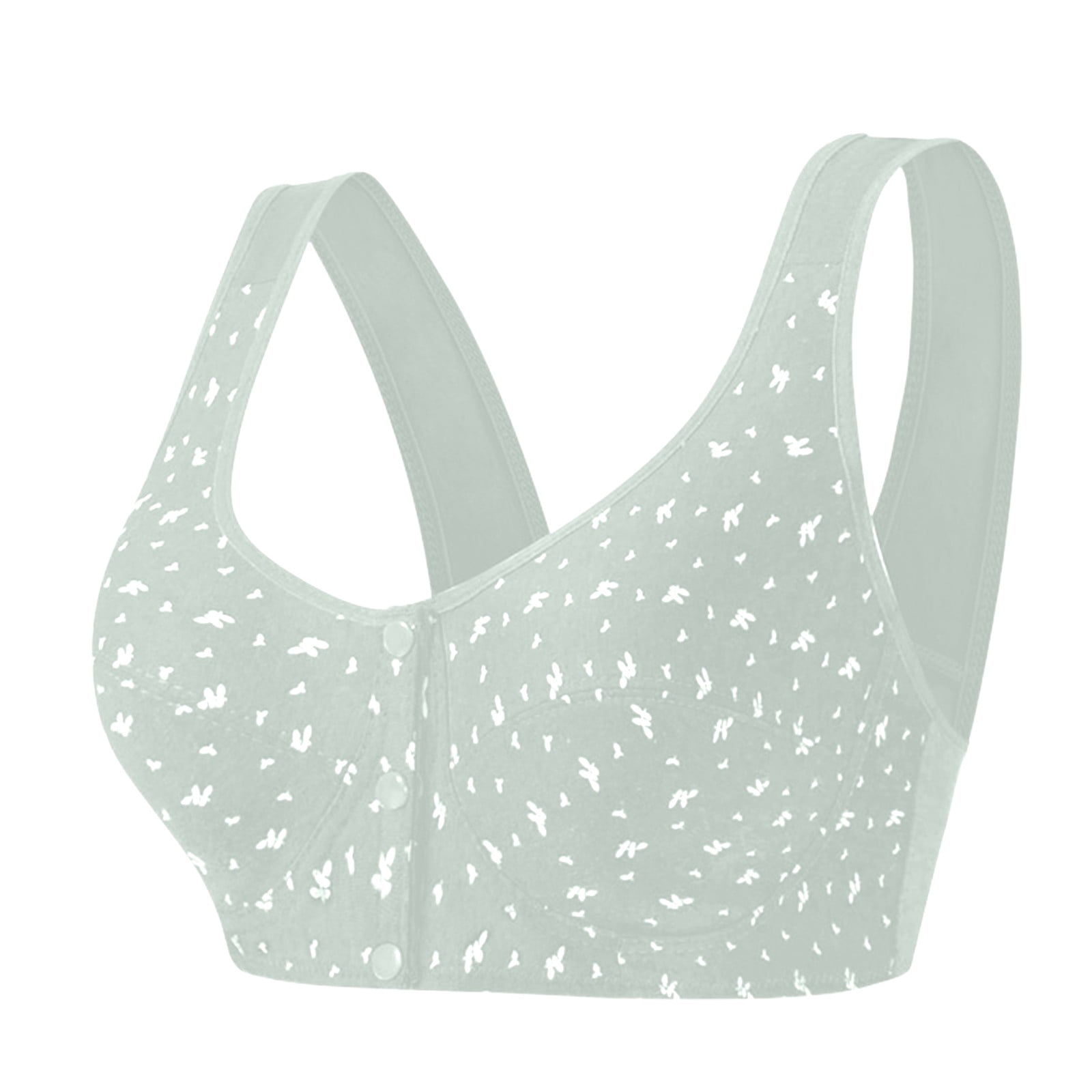 Daisy Bras for Older Women Senior Wireless Front Snap Cotton Bras 2025 ...