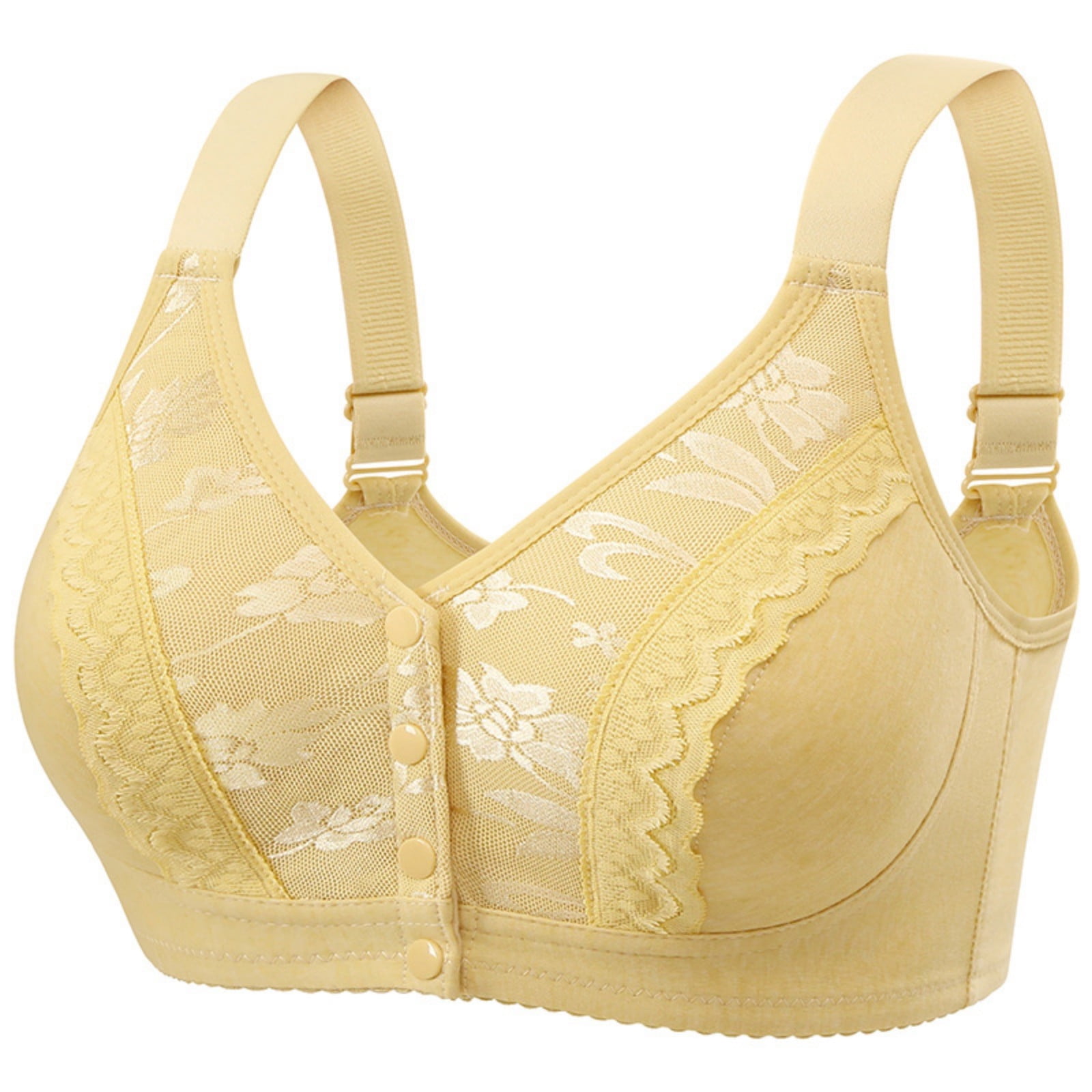 Daisy Bras for Seniors Comfy Front Closure Button Breathable Bras Plus ...