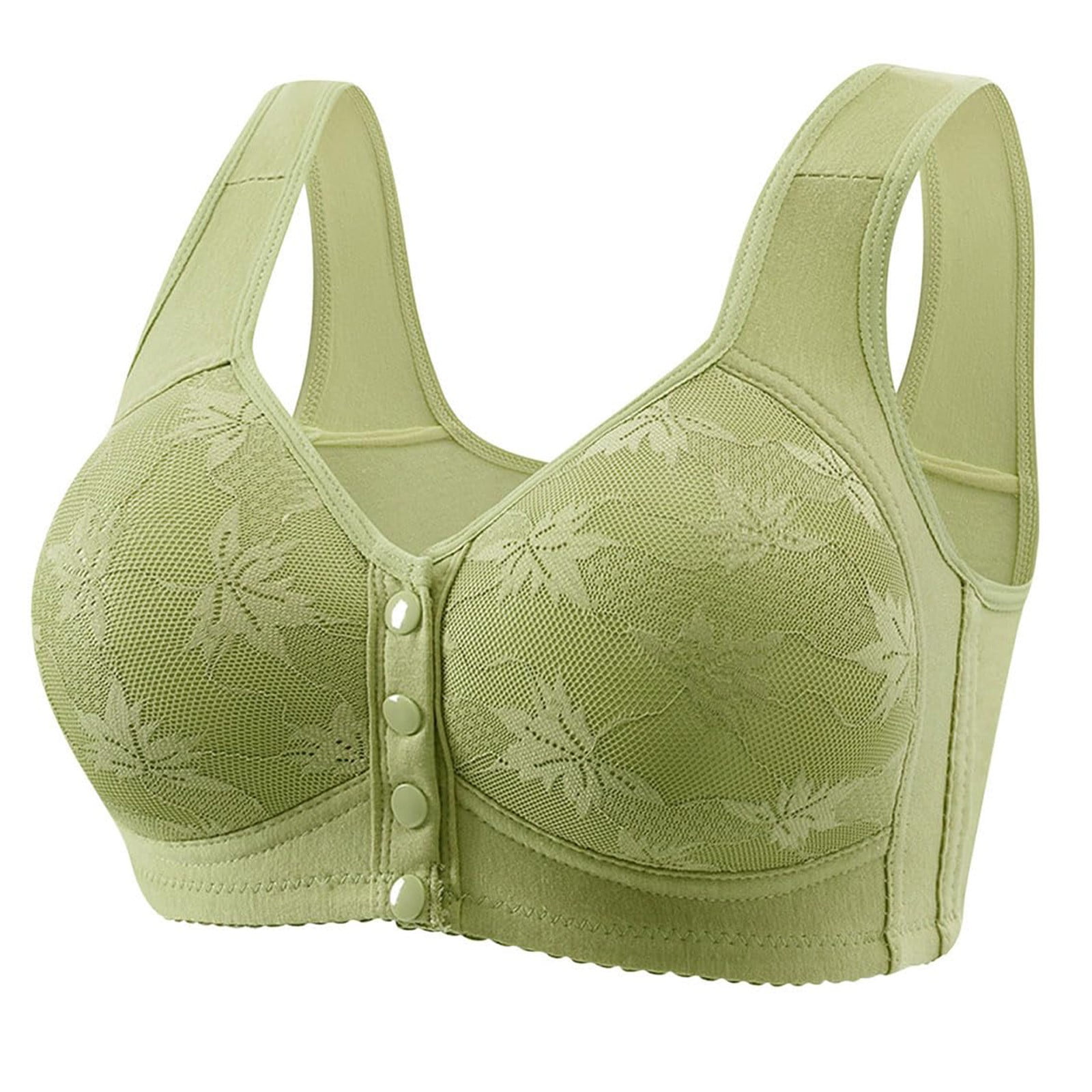 Daisy Bras for Seniors, Front Closure Push Up Bra, Wireless No ...