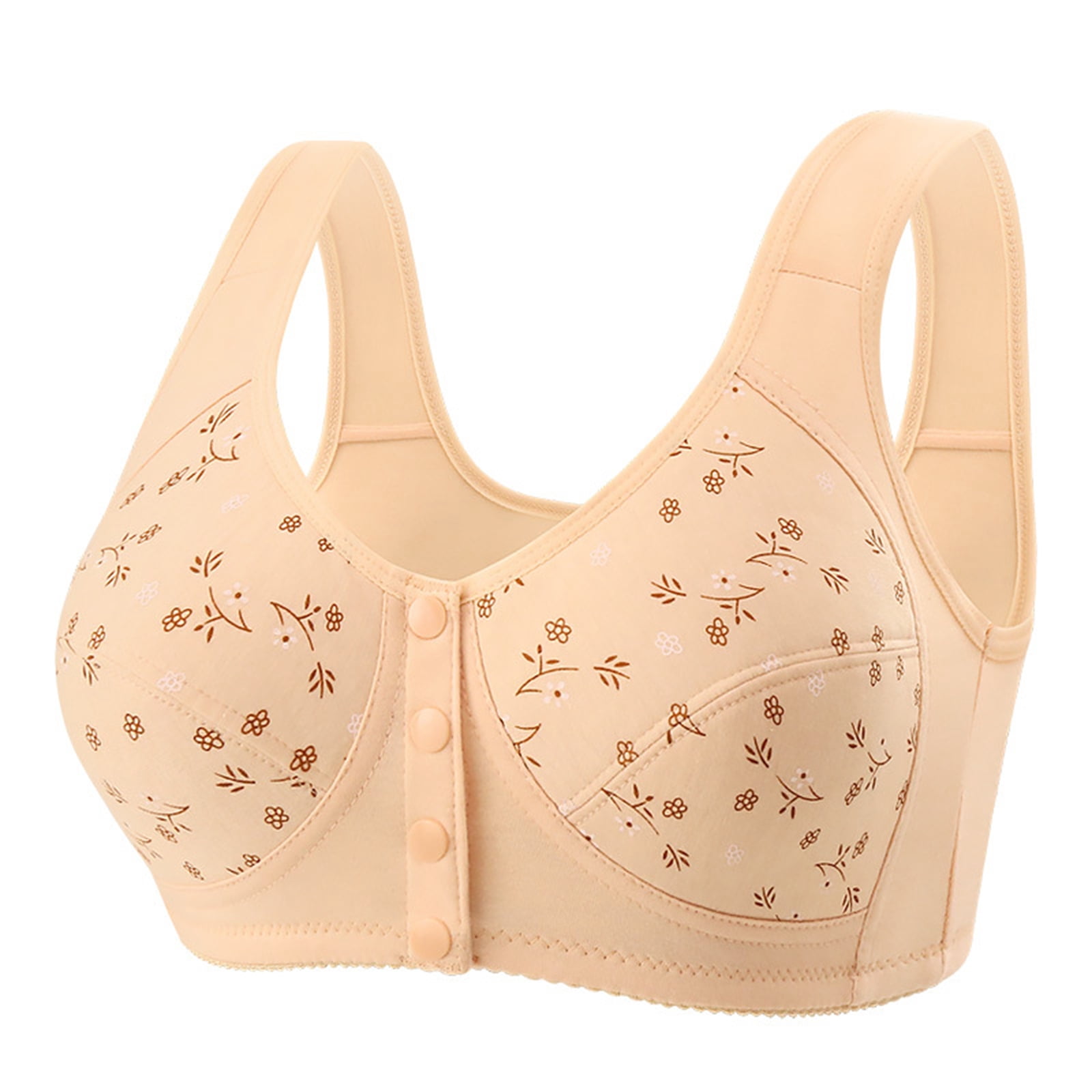 Daisy Bras for Seniors, Front Snap Closure Wireless Bra, Breathable ...