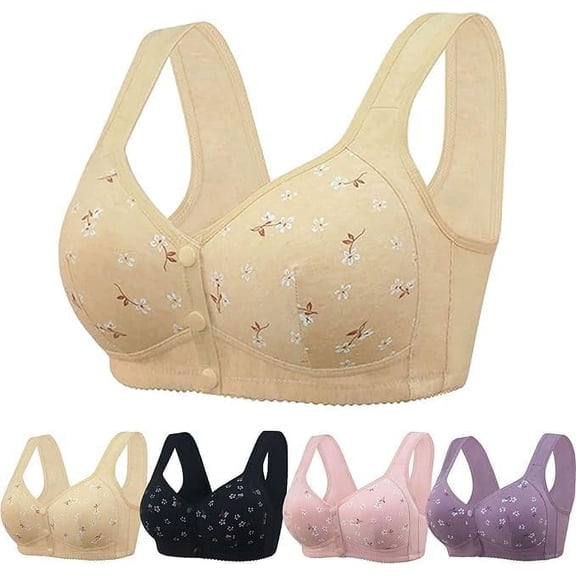DAFPZW Daisy Lace Bras for Women Front Closure No Underwire Comfort ...