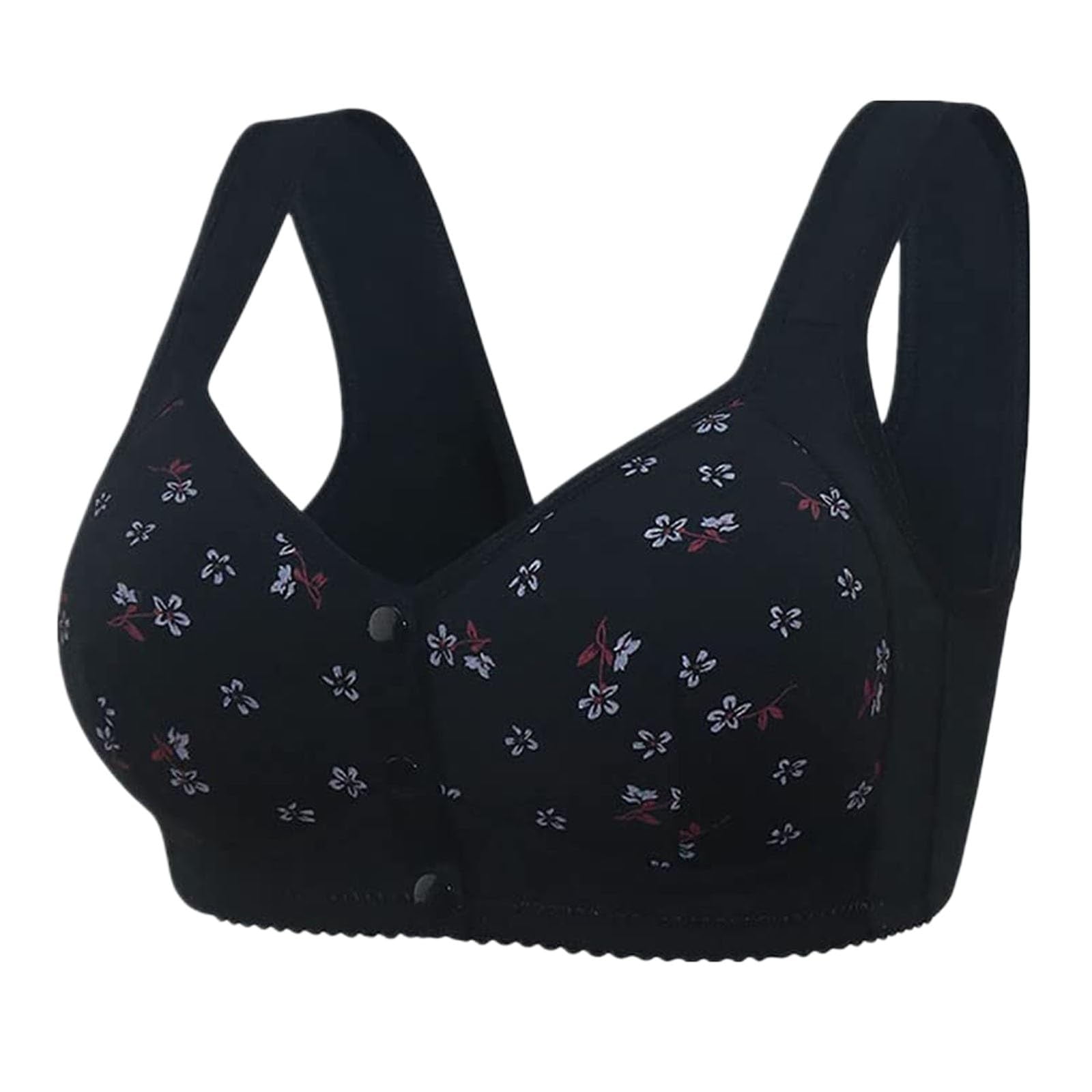 Daisy Bras for Women, Front Snap Closure Padded Bra for Older Senior ...