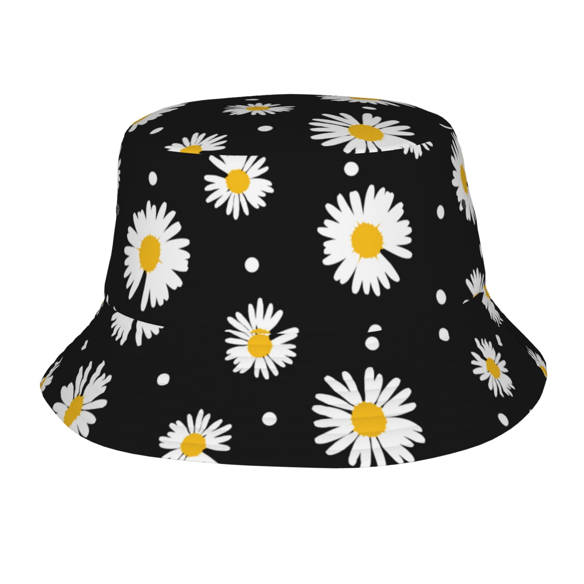 Daisy Bucket Hat Beach Sun Outdoor Cap Packable Fisherman Hat For Women ...