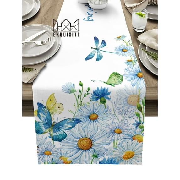 Daisy Butterfly Dragonfly Table Runner ration Home r Dinner Table ...
