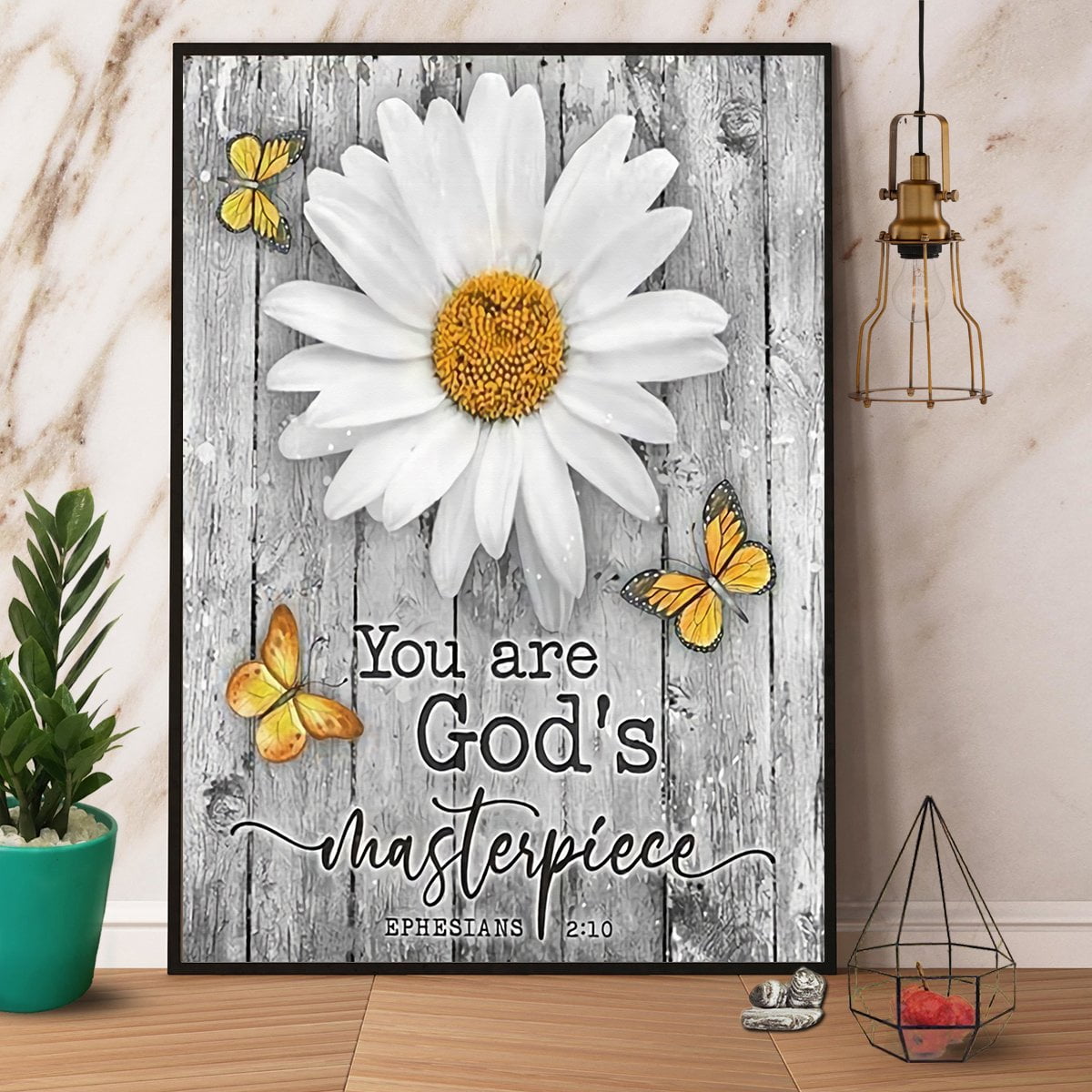 Daisy & Butterly You Are God'S Masterpiece Paper Poster No Frame Matte ...