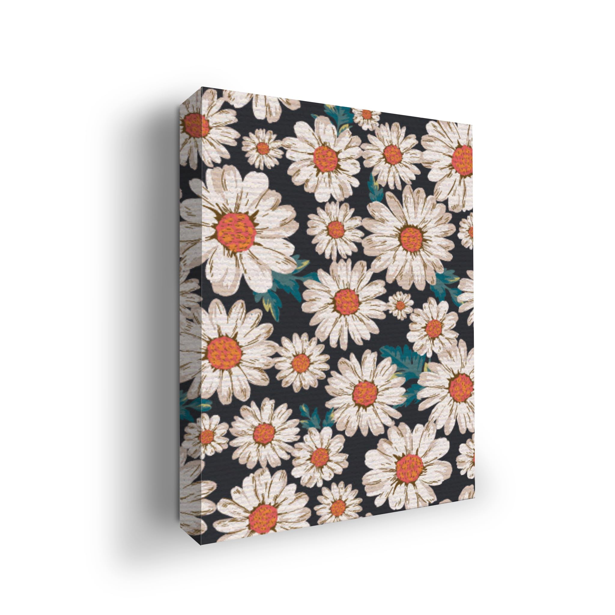Daisy Canvas Wall Art by Mavis Print- 12x16 inches Floral Wall Decor ...