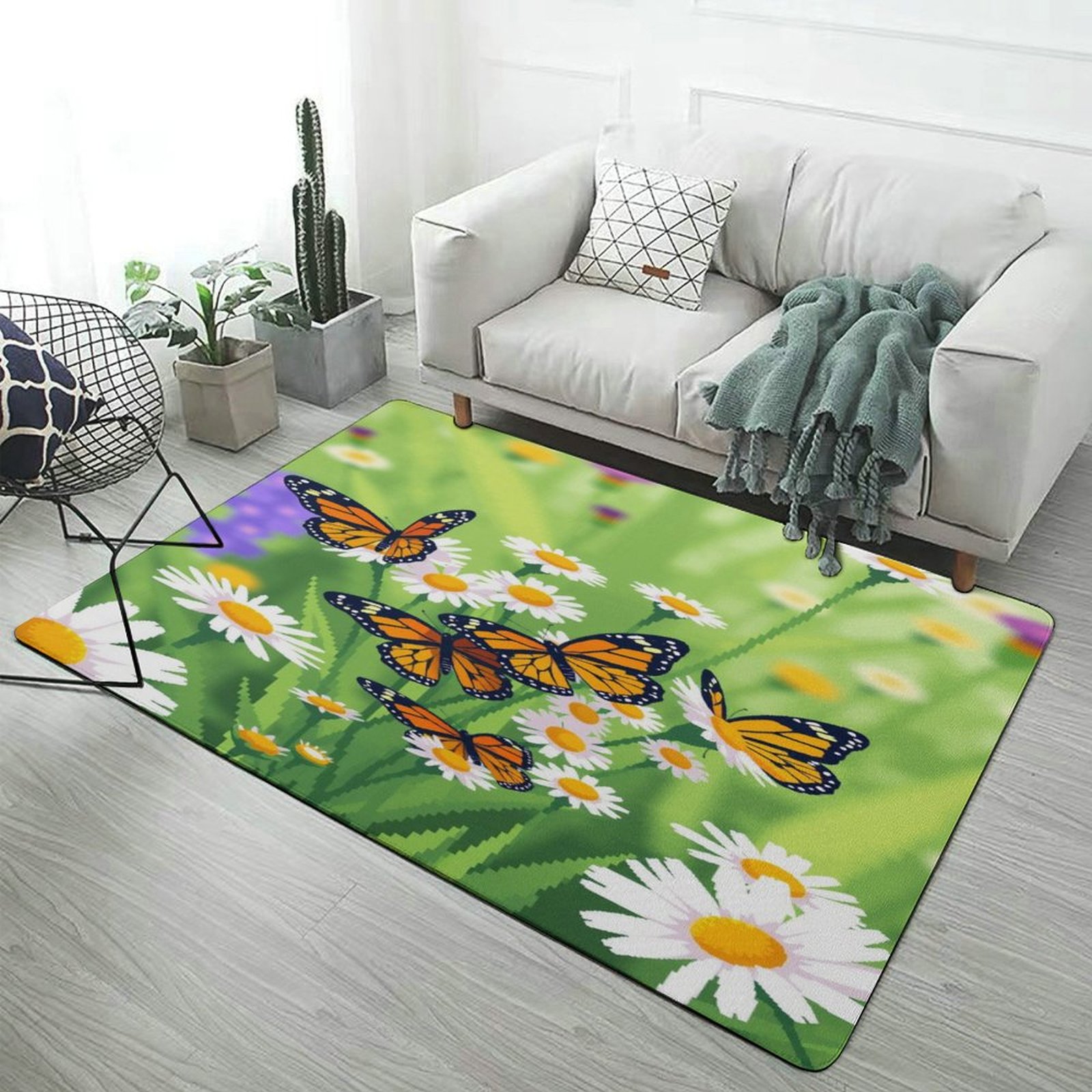 Daisy Carpet for Living Room Luxury Home Rations Coffee Table Large ...