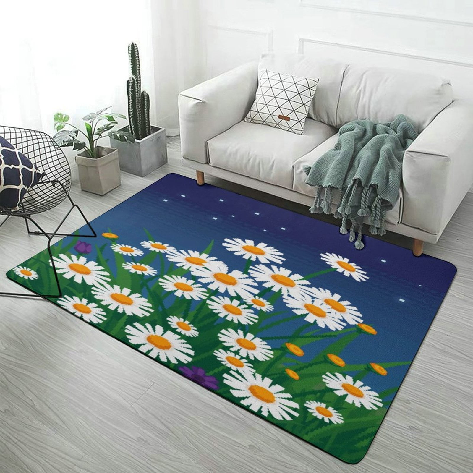 Daisy Carpet for Living Room Luxury Home Rations Coffee Table Large ...