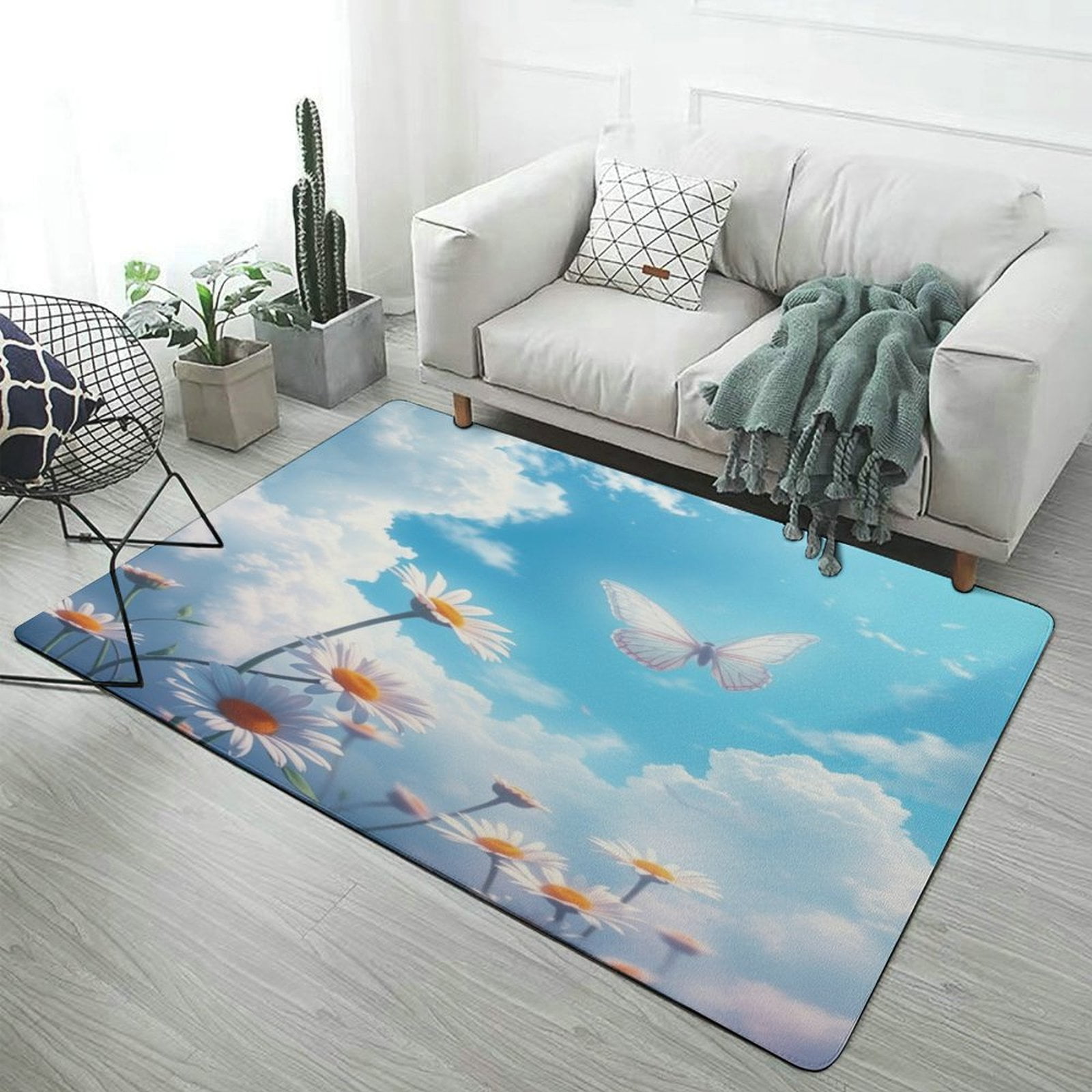 Daisy Carpet for Living Room Luxury Home Rations Coffee Table Large ...