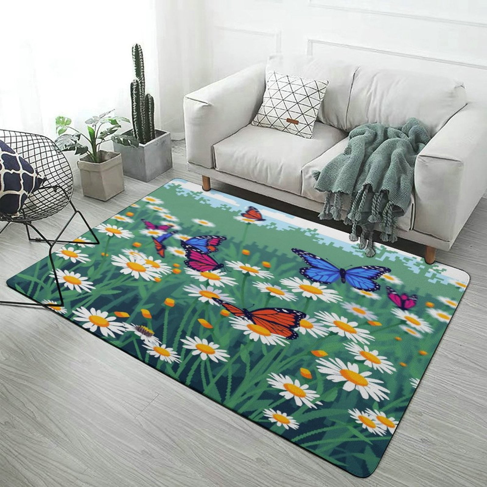 Daisy Carpet for Living Room Luxury Home Rations Coffee Table Large ...