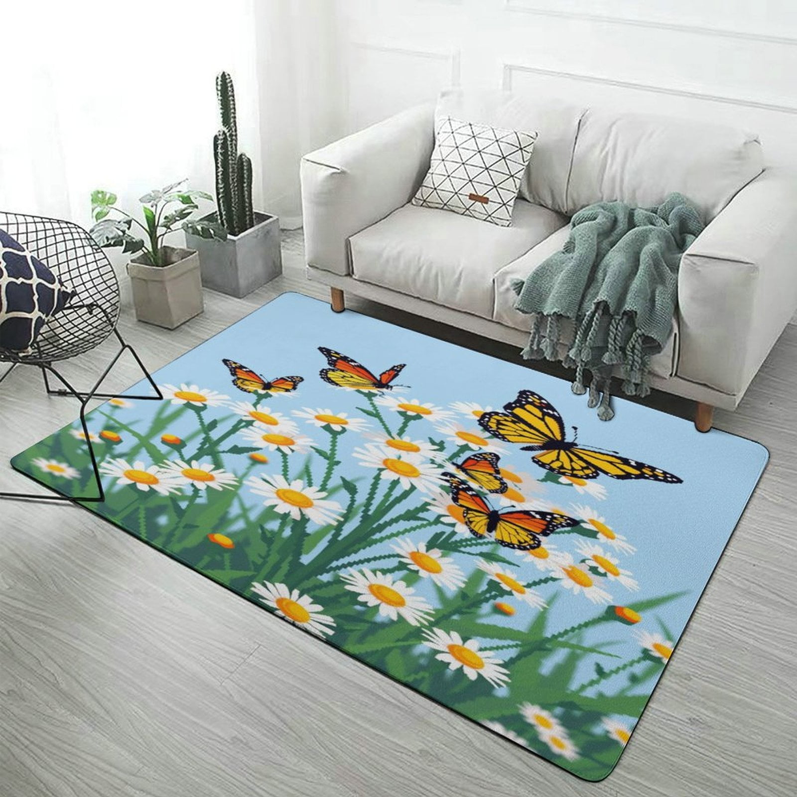 Daisy Carpet for Living Room Luxury Home Rations Coffee Table Large ...