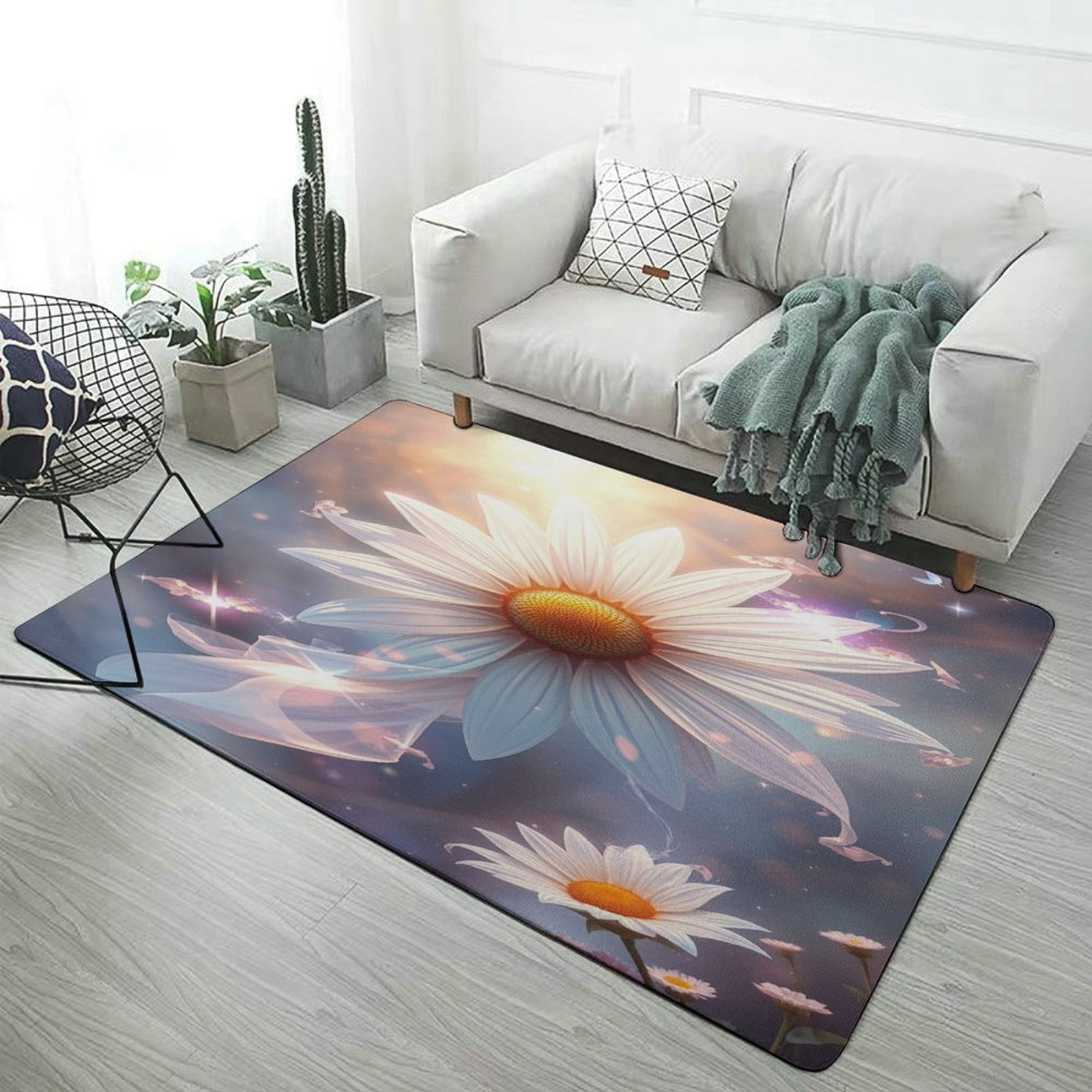 Daisy Carpet for Living Room Luxury Home Rations Sofa Coffee Table ...