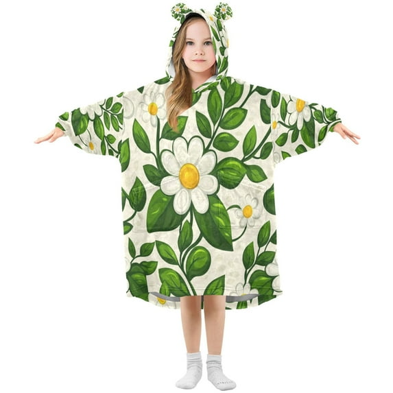 Daisy Chain Wearable Blankets Hoodie Oversize Sherpa Wearable Soft ...