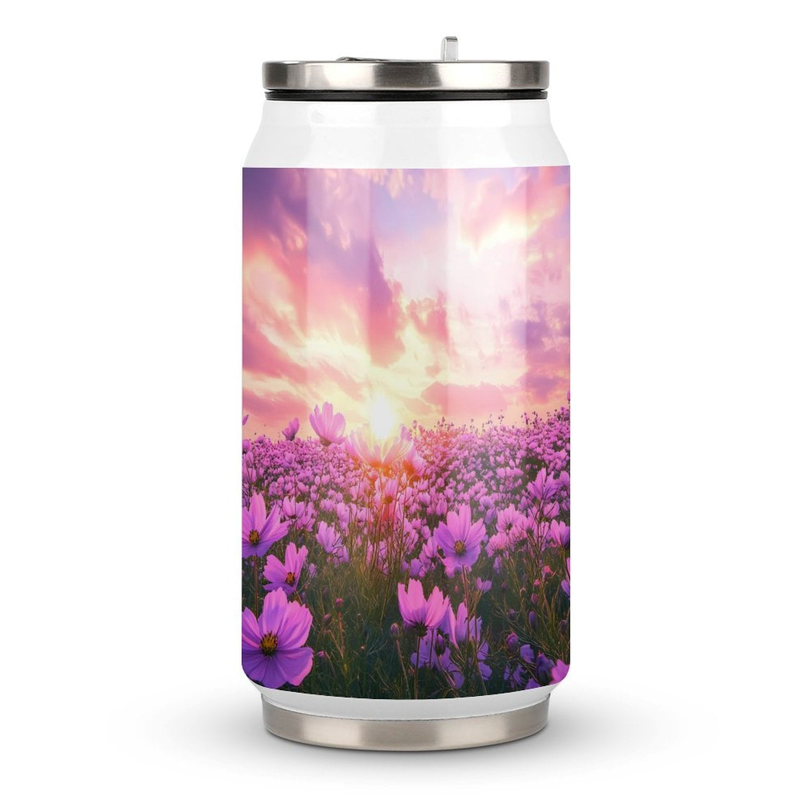 Daisy Chamomile Flowers Field Sunrise Coffee Tavel Tumblers with Lid ...