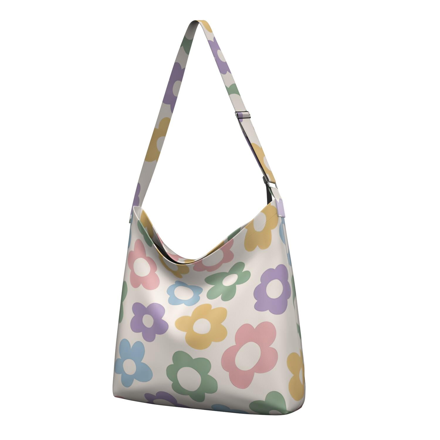 Daisy Chic Canvas Tote Bag for Women - Extra Large Crossbody Shoulder Bag Purse with Spacious ...