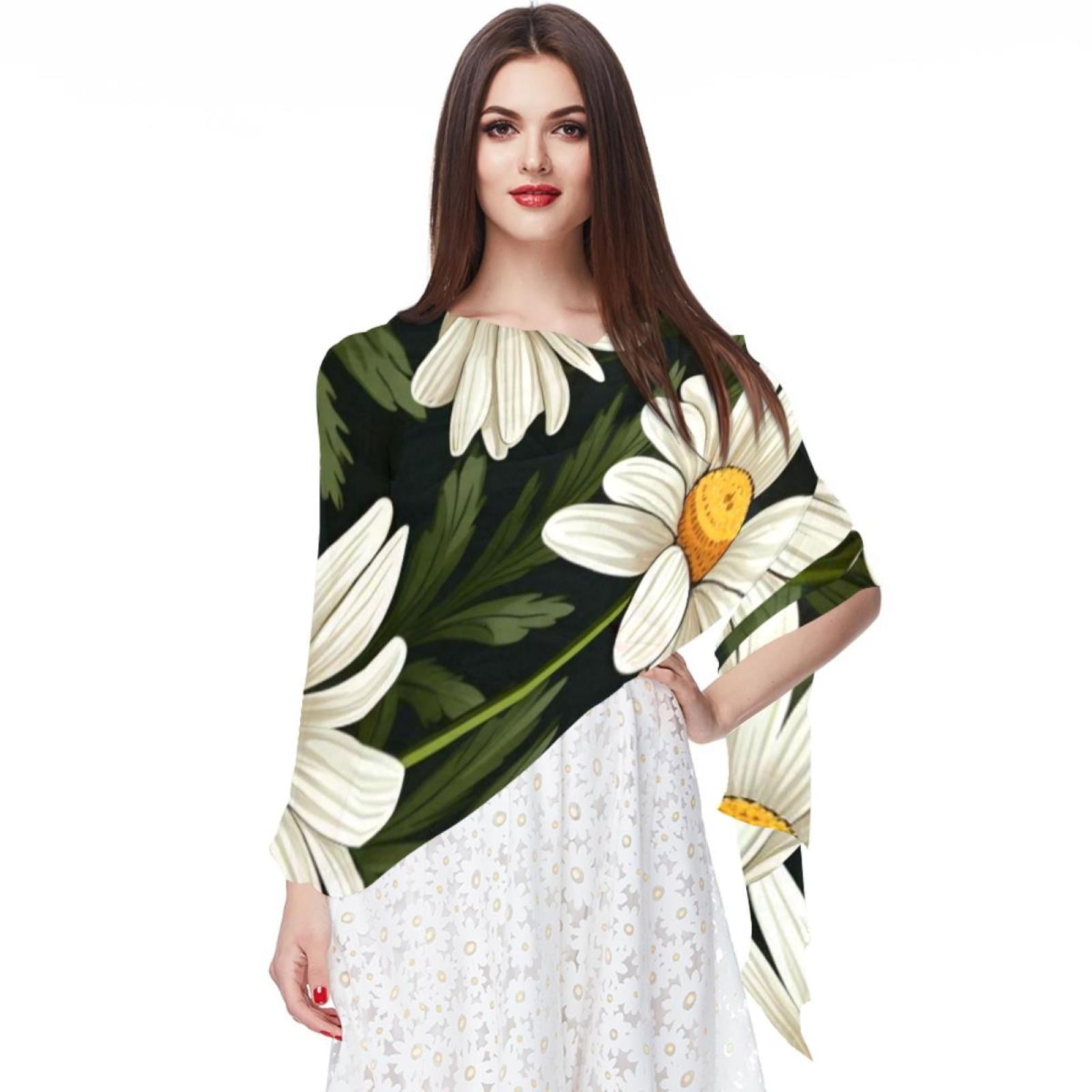 Daisy Chic Translucent Chiffon Hair Scarf Light Breathable 180*73 (70. ...