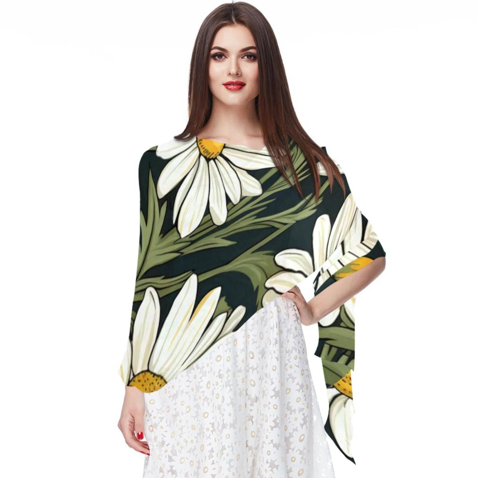 Daisy Chiffon Yarn Silk Hair Scarf for Women - Breathable Translucent ...
