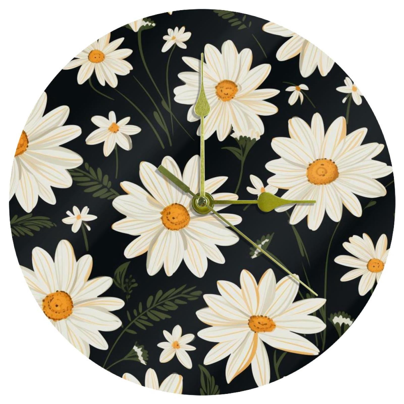 Daisy Circular Acrylic Wall Clock - Elegant Timepiece for Home Décor ...
