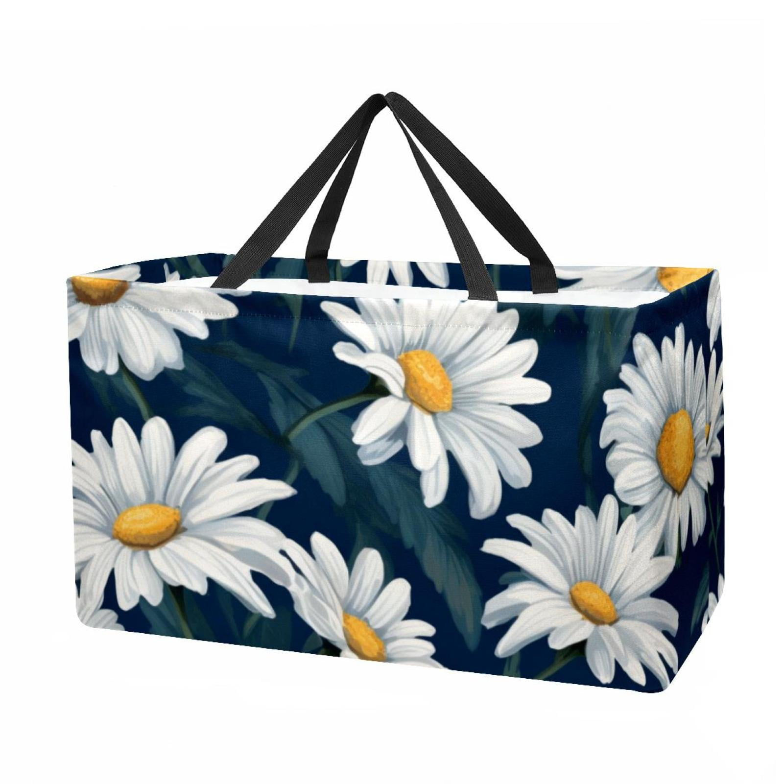 Daisy Collapsible Oxford Cloth Tote Bag: Reusable, Foldable, and Large ...