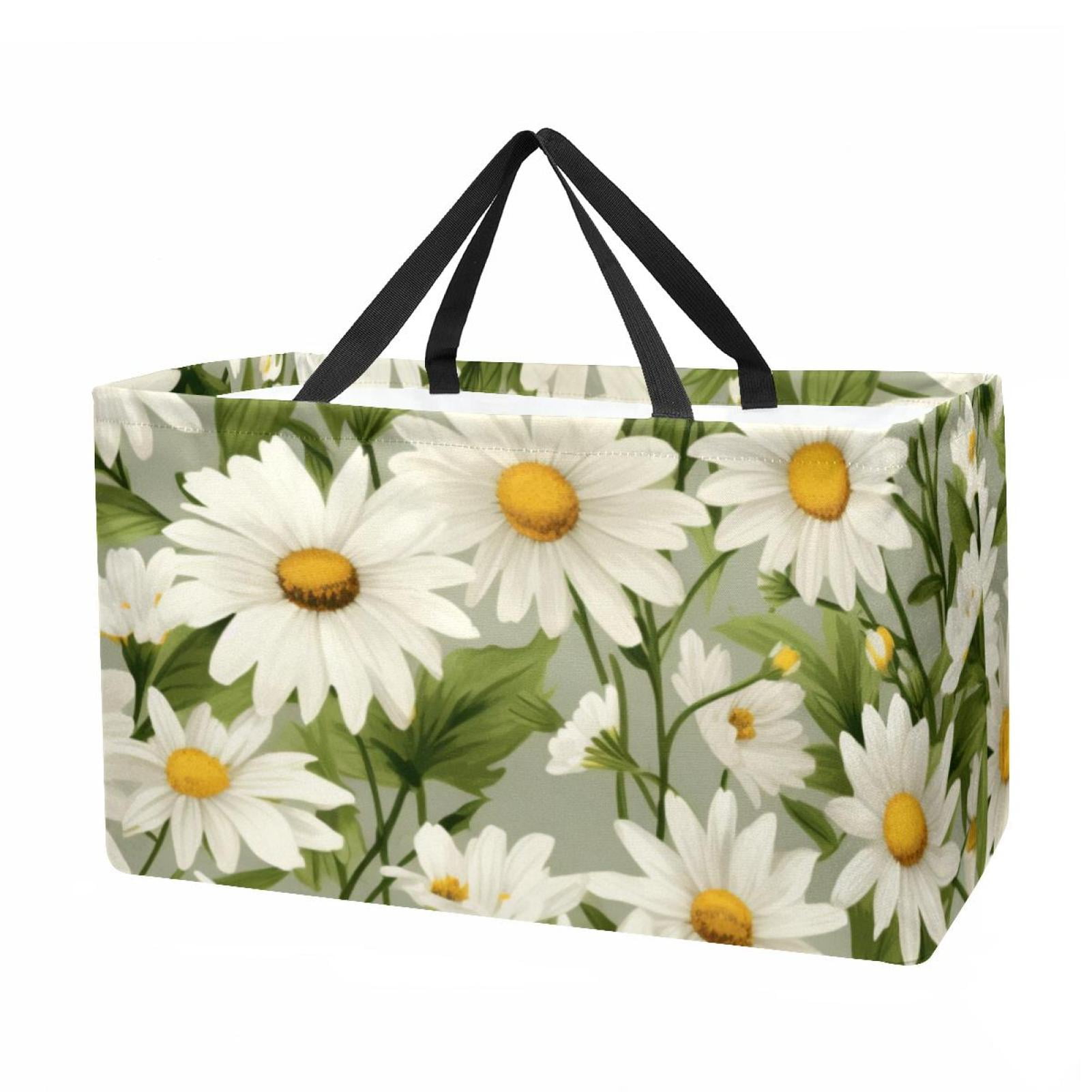 Daisy Collapsible Oxford Cloth Tote Bag: Reusable, Foldable, and Large ...