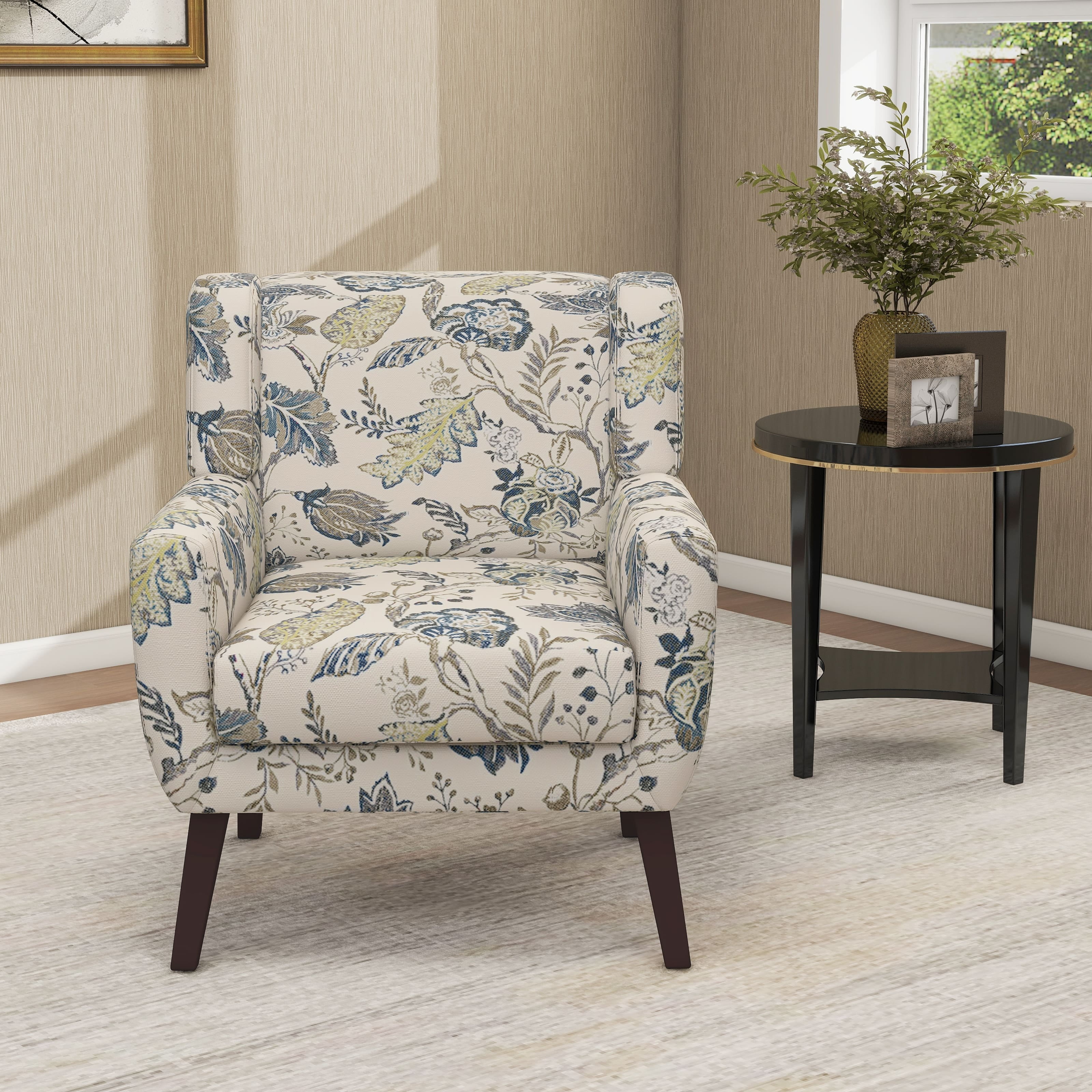 Daisy Cotton/ Linen Look Fabric Modern Accent Chair Armchair Accent ...