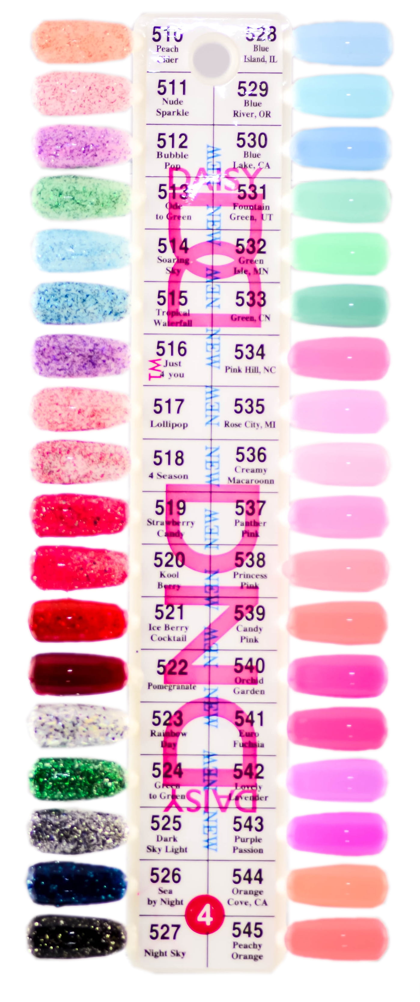 Daisy DND Color Swatches - Single - #4 - Pack of 1 with Sleek Comb ...