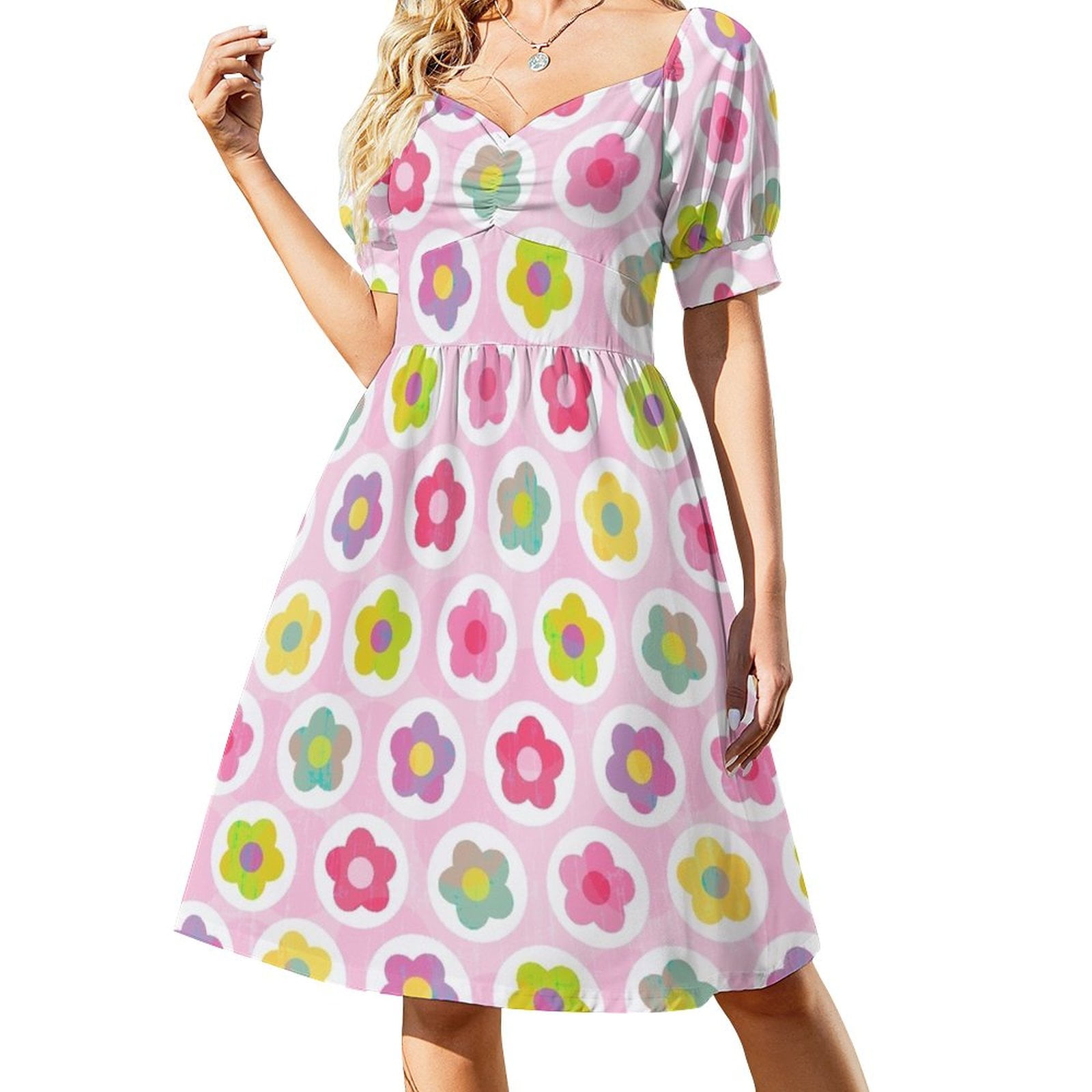 Daisy Daisy Pink Sleeveless Dress Woman clothing Prom gown - Walmart.com
