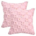 Daisy Decorative Pillow Covers Pack of 2 Cute Floral Embroidery Covers ...