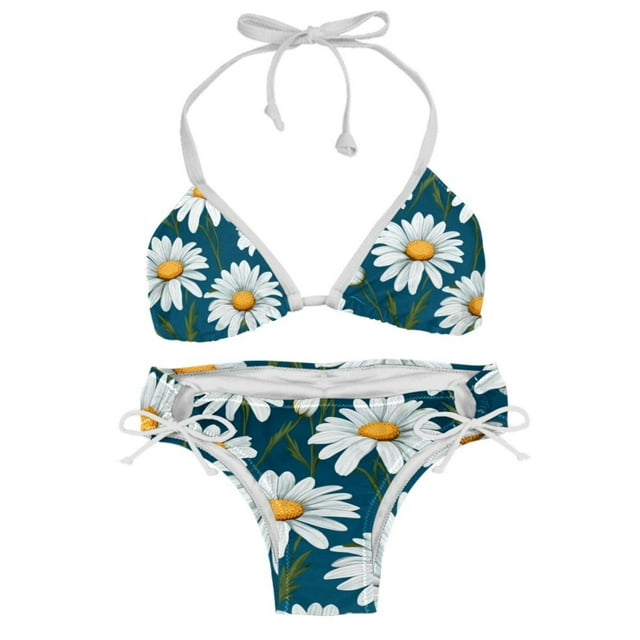 Daisy Detachable Sponge Adjustable Strap Bikini Set Two-Pack, Beach ...