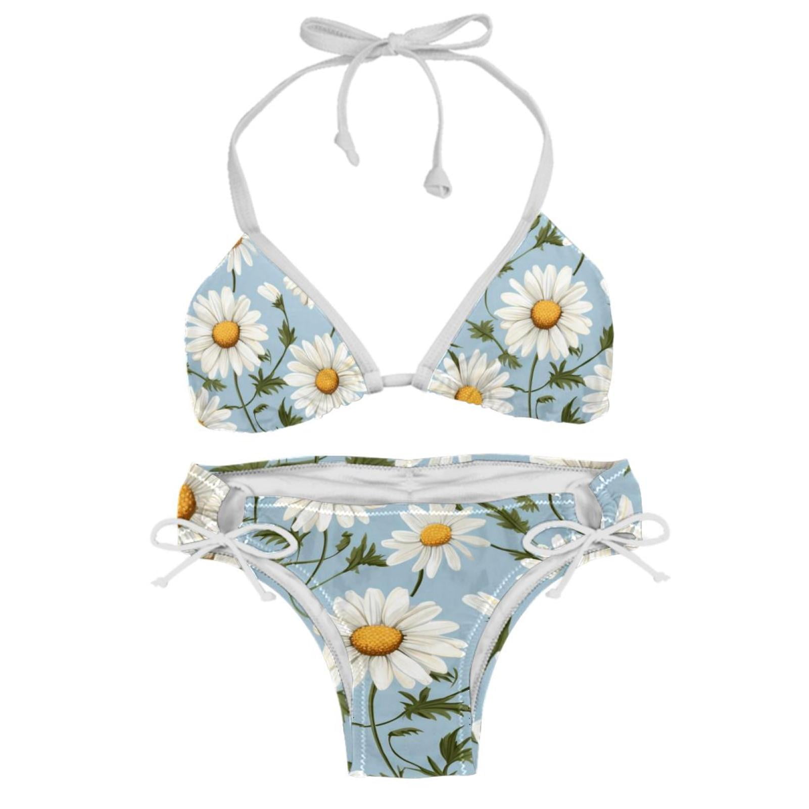 Daisy Detachable Sponge Adjustable Strap Bikini Set Two-Pack Bikinis ...