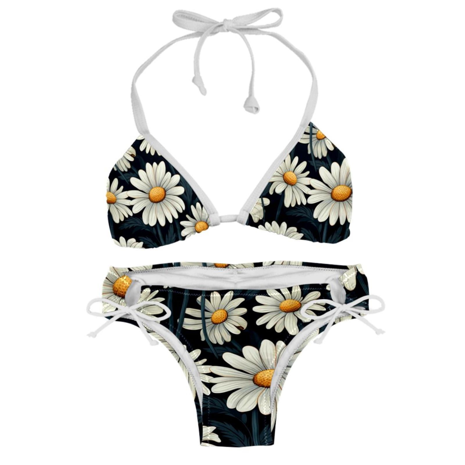 Daisy Detachable Sponge Adjustable Strap Bikini Set Two-Pack - Ideal ...