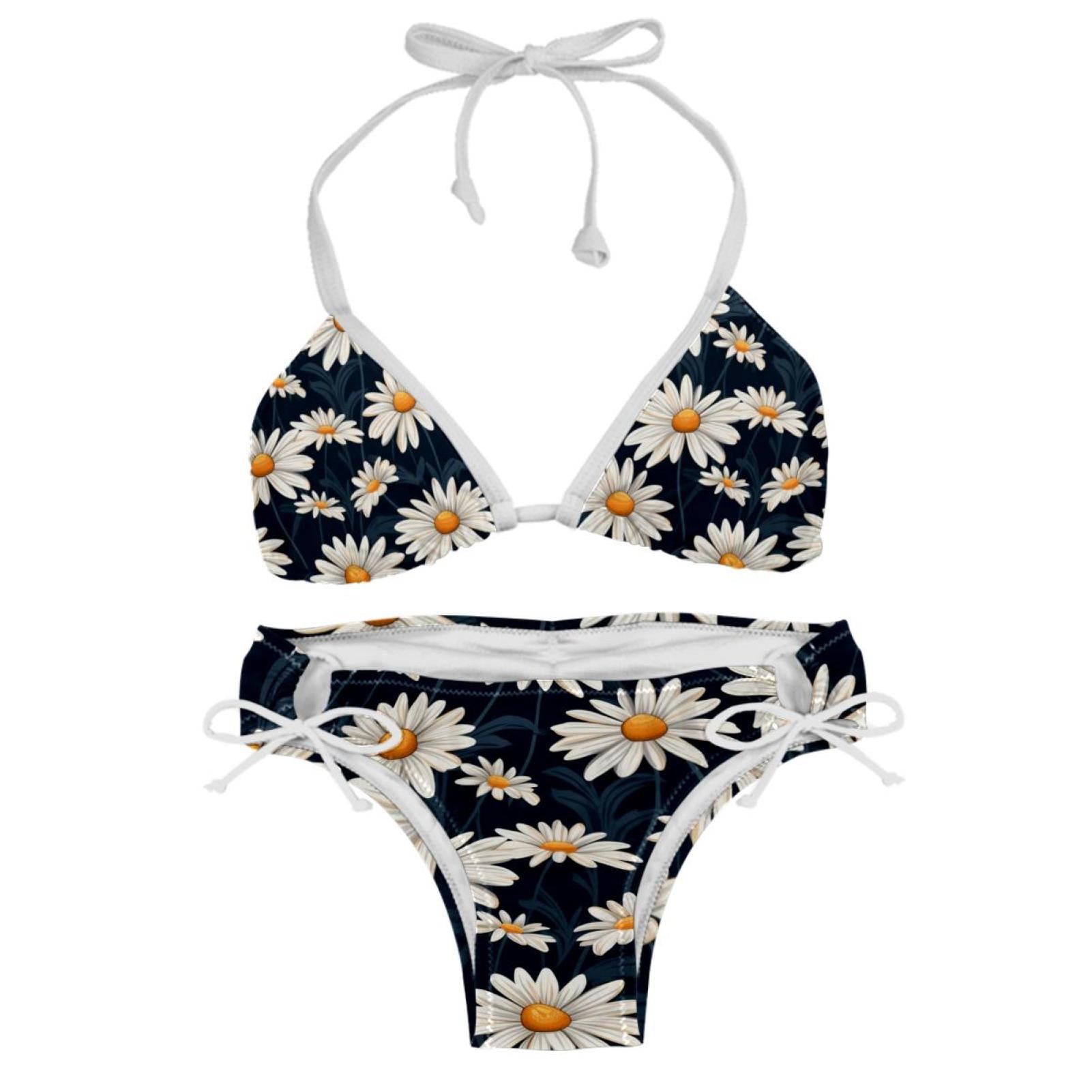Daisy Detachable Sponge Adjustable Strap Bikini Set Two-Pack Swimsuit ...