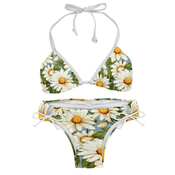 Daisy Detachable Sponge Adjustable Strap Bikini Set Two-Pack Swimsuit ...