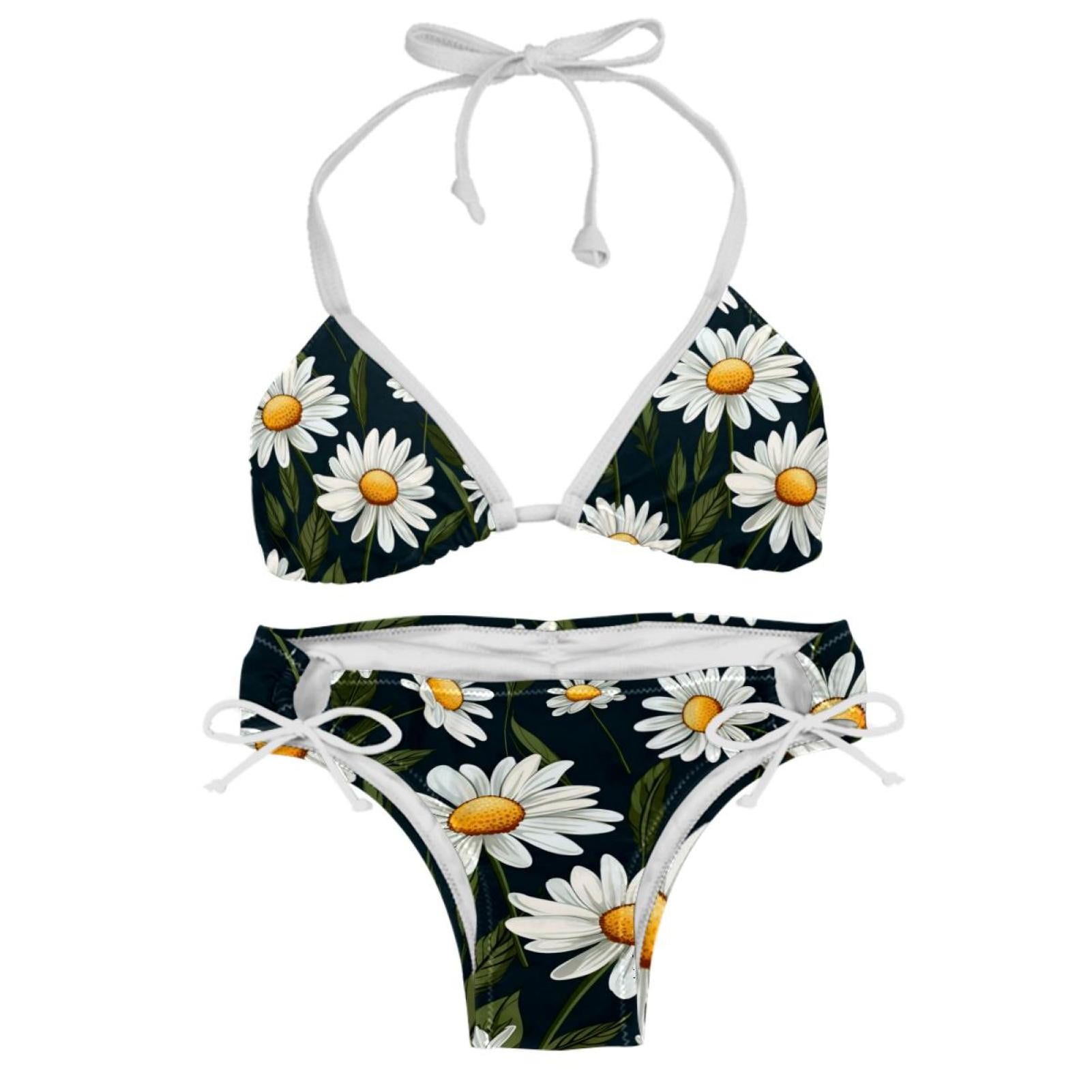 Daisy Detachable Sponge Adjustable Strap Bikini Set - Two-Pack for ...