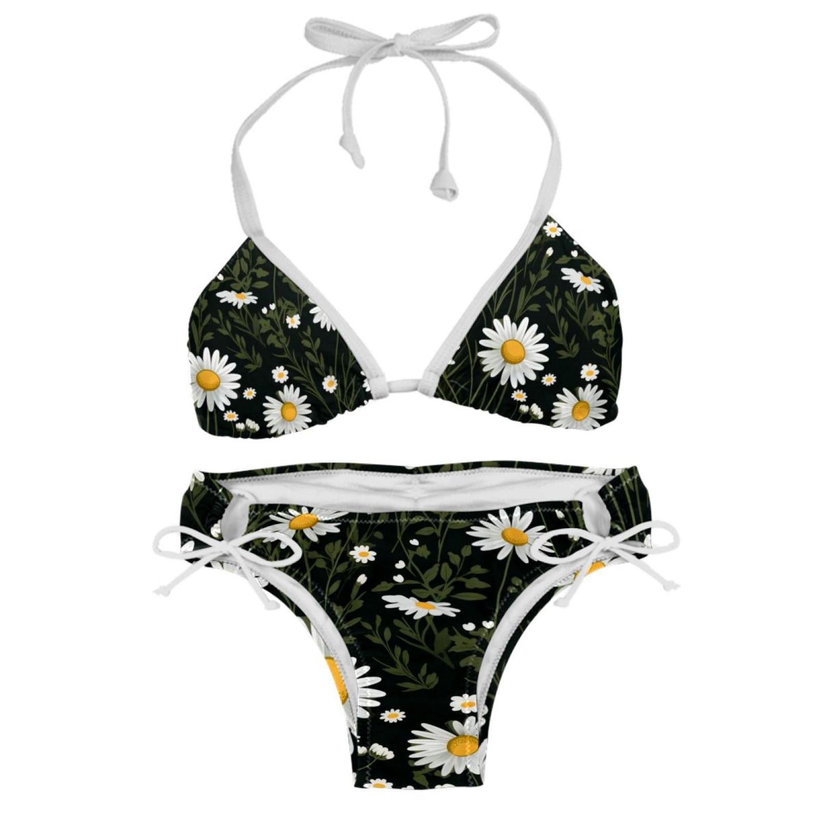 Daisy Detachable Sponge Adjustable Strap Bikini Set - Two-Pack for ...