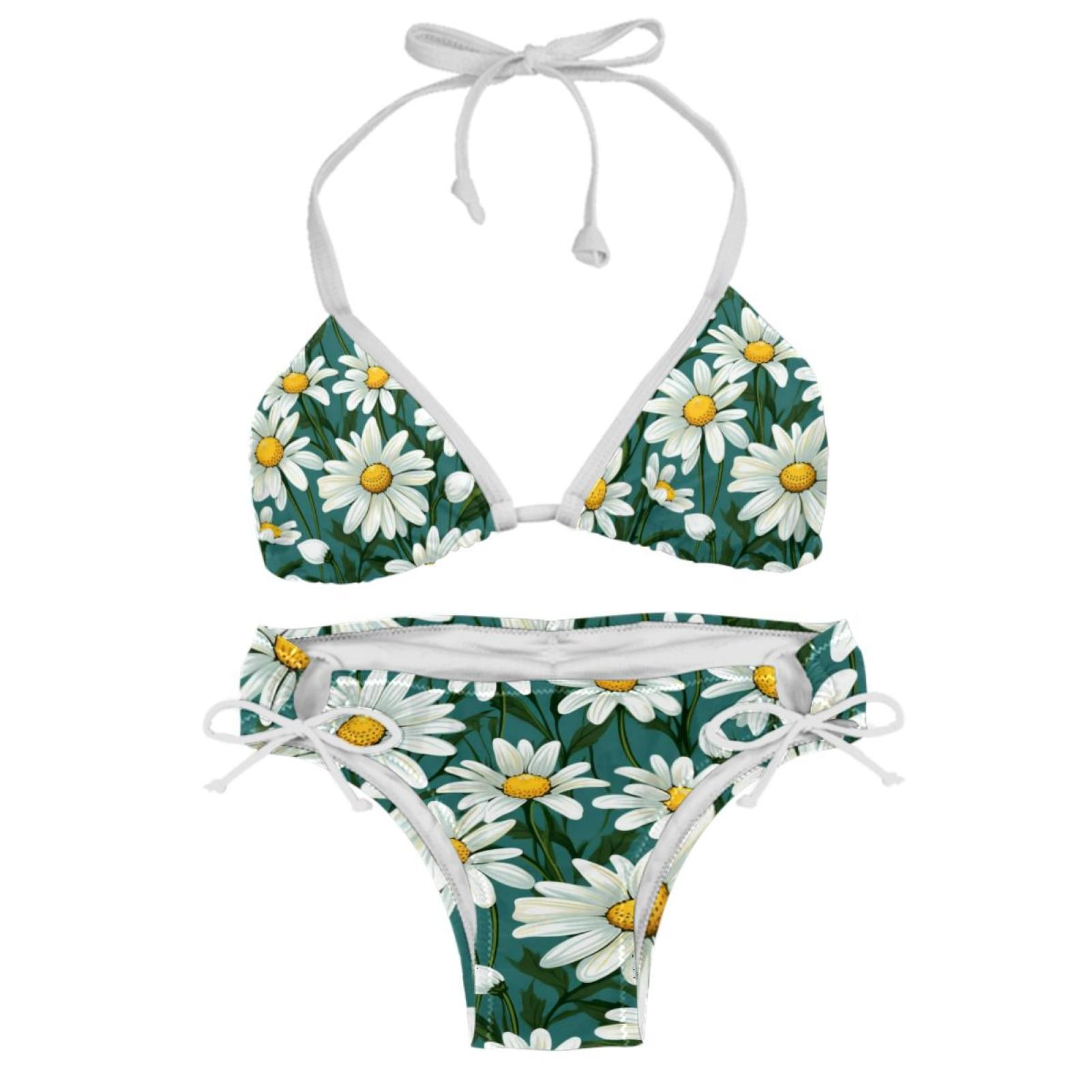 Daisy Detachable Sponge Bikini Set | Adjustable Strap One-Piece ...