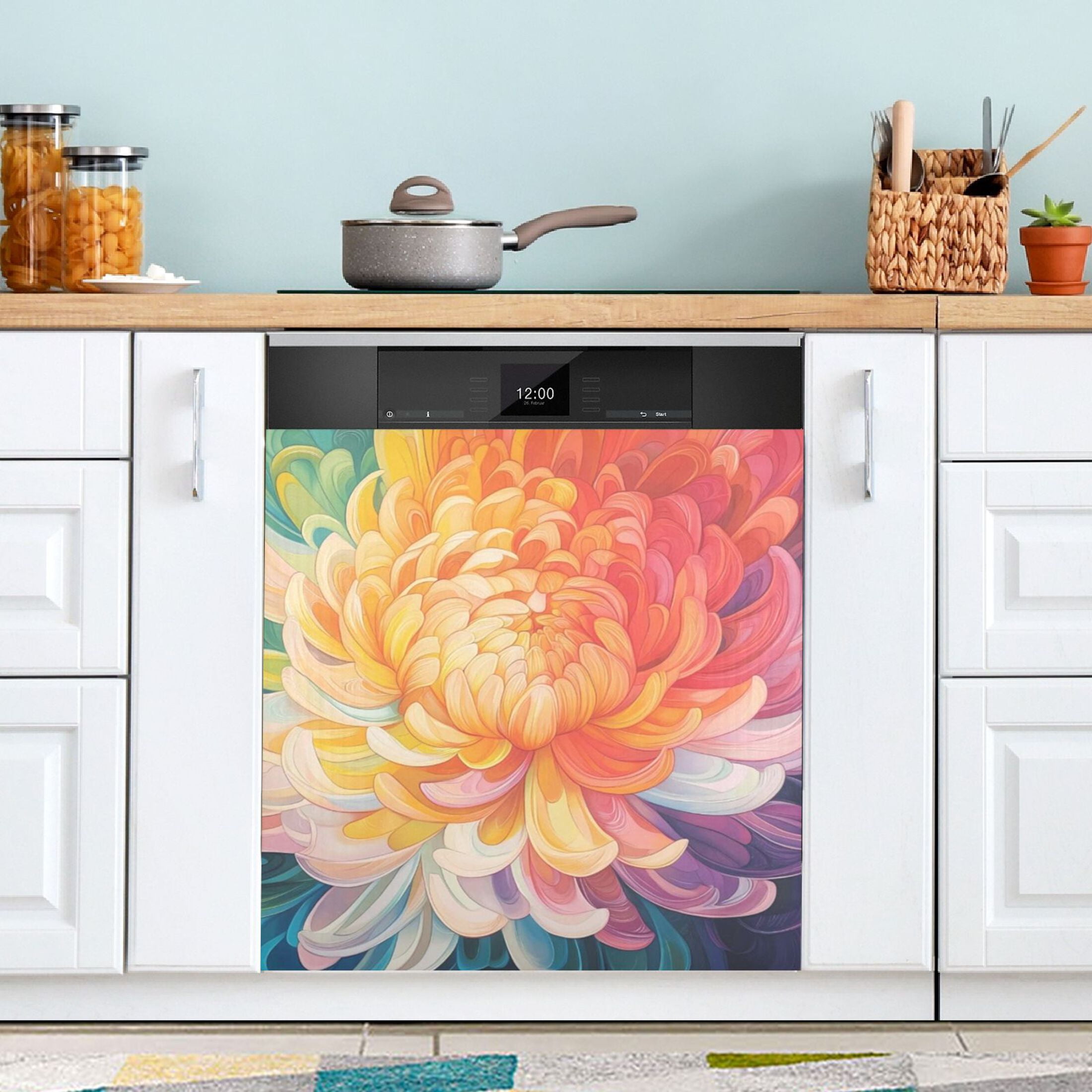 Daisy Dishwasher Magnet Cover Reuseable Refrigerator Magnet Cover Decal ...