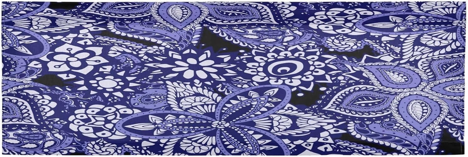 Daisy Dot Paisley Trolley Bag Curtain Drape, 54" x 18" Curtain Window ...