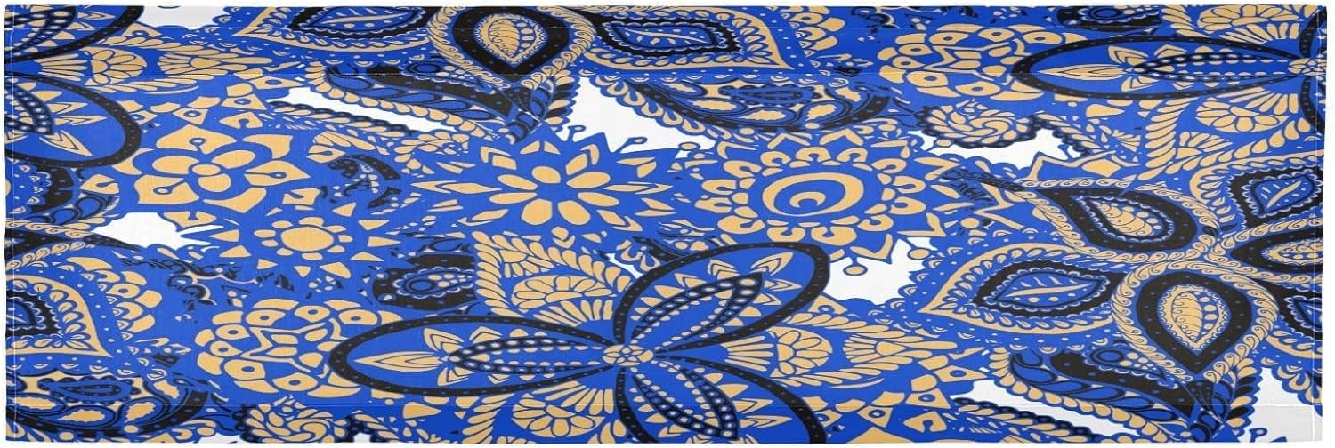 Daisy Dot Paisley Trolley Bag Curtain Drape, 54" x 18" Curtain Window ...