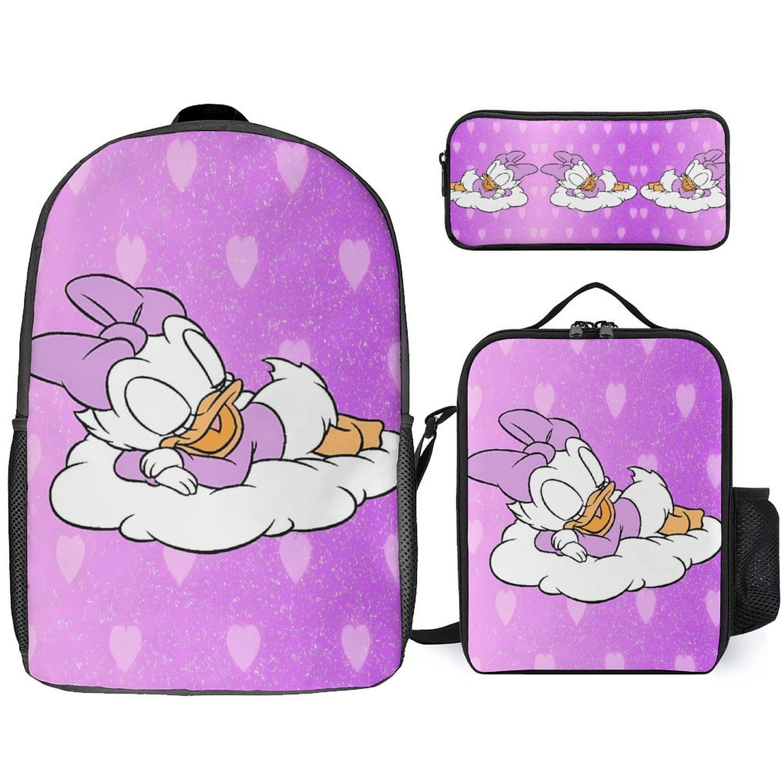 Daisy-Duck 3Pcs Backpack Set, 17 Inch Large Capacity Unisex Daypack ...