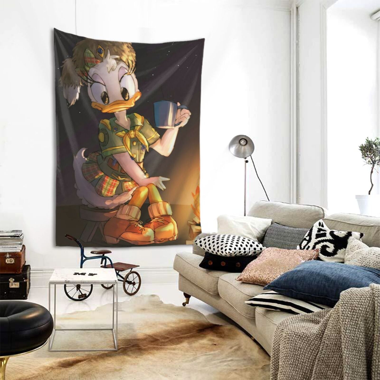 Daisy Duck Bedroom Tapestry, King Size, Wall Hanging, Wall Decor ...