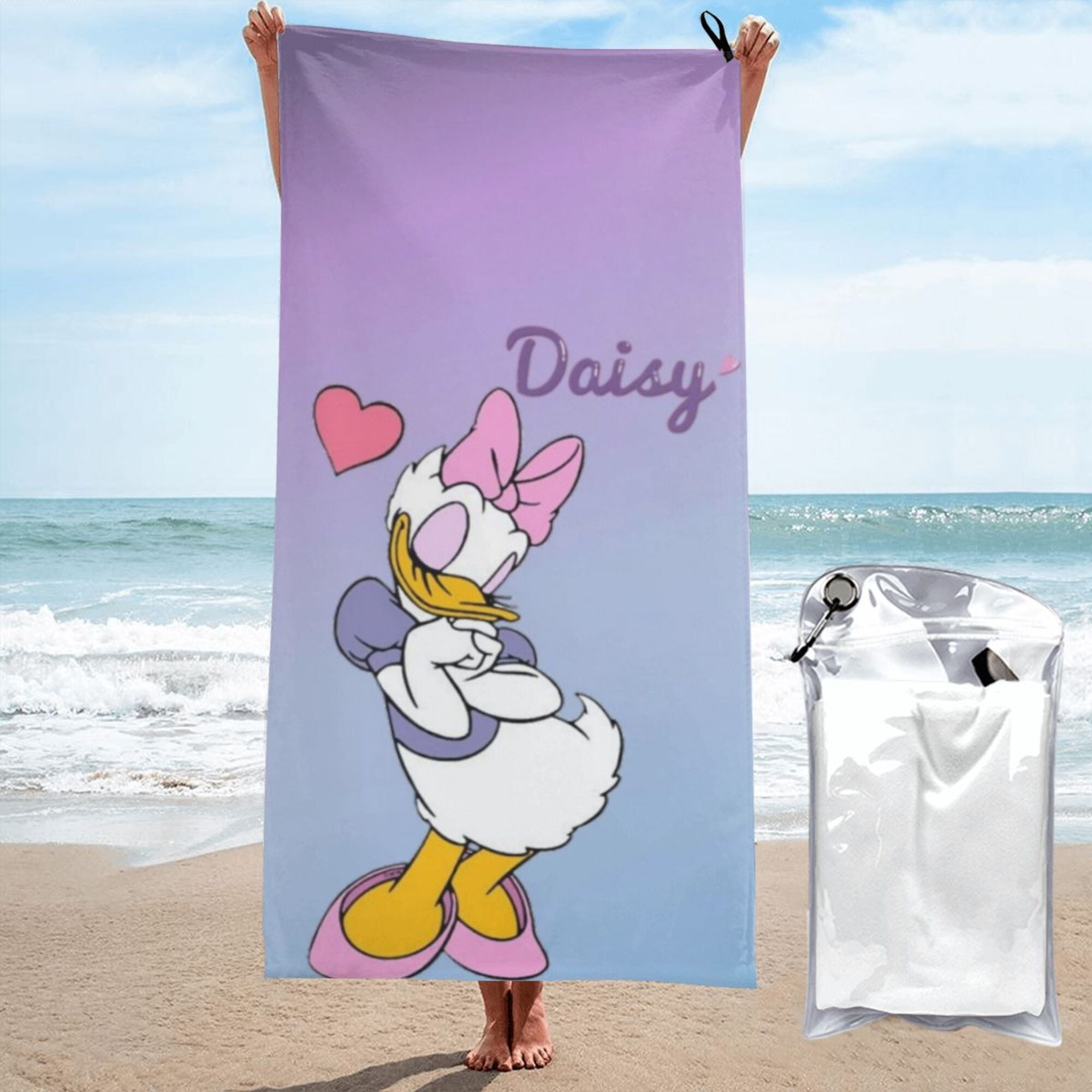 Daisy Duck Cartoon quick drying bath towel Microfiber swimming beach ...